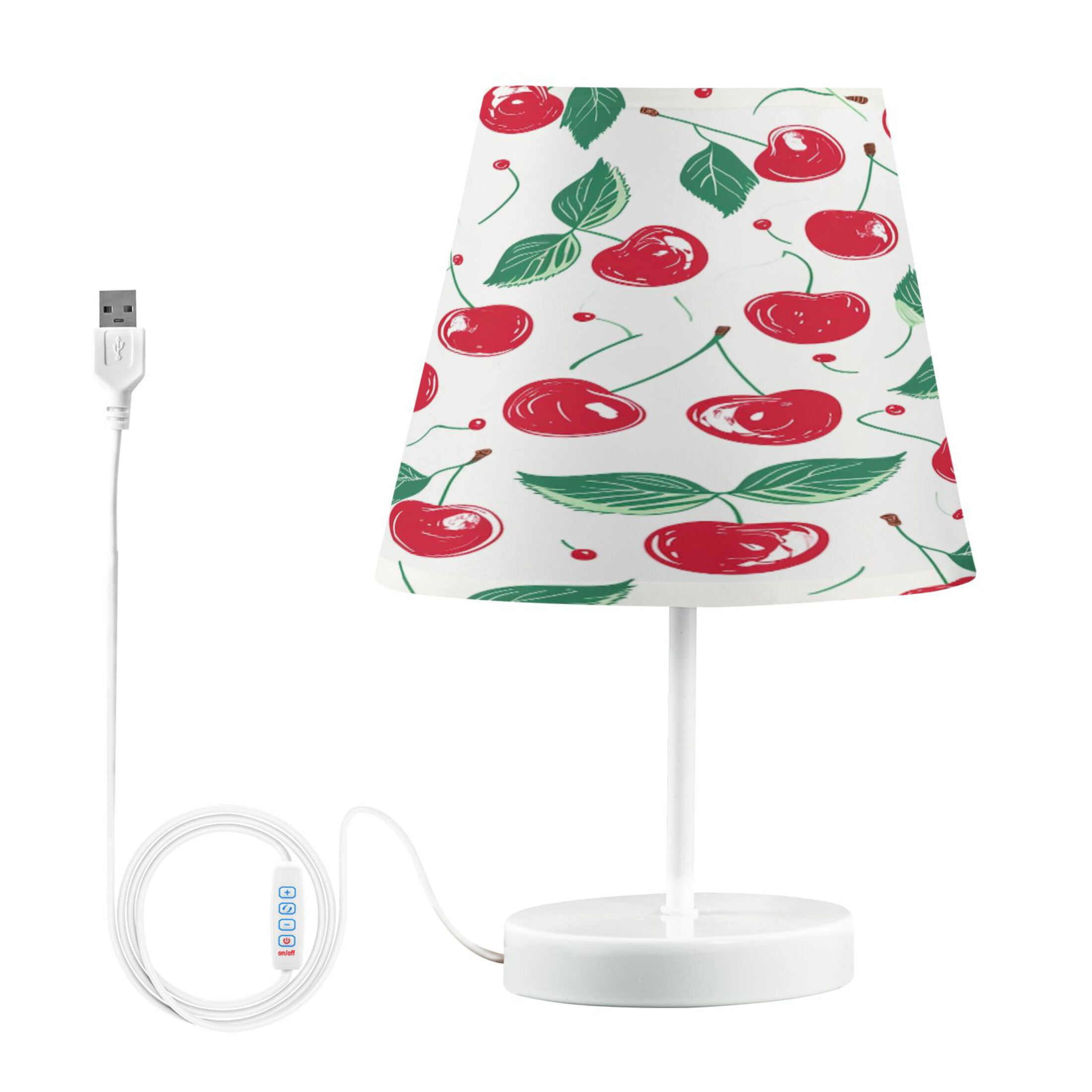 Cherry Fruit with Leaf Desk Lamp LED Table Nightstand Lamps with 3 ...
