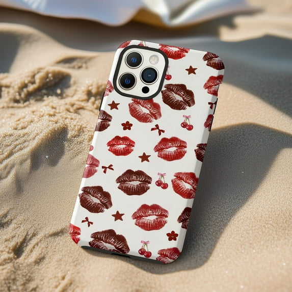 Cherry Girl Coquette Bow Red Lips Star Collage Cute Case for iPhone 17 ...
