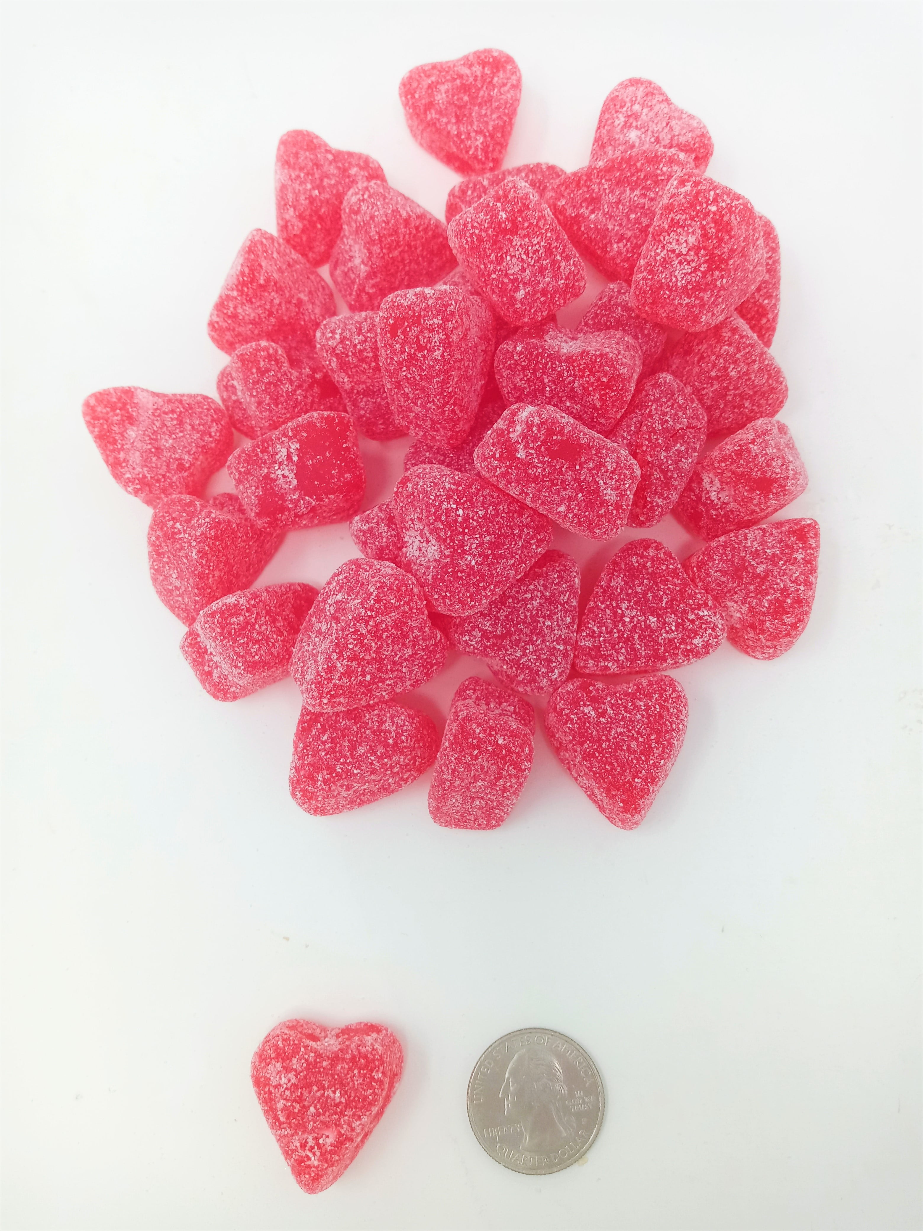 2 Pounds Bulk Bag of Delicious Cherry Jelly Hearts Valentine's Day ...
