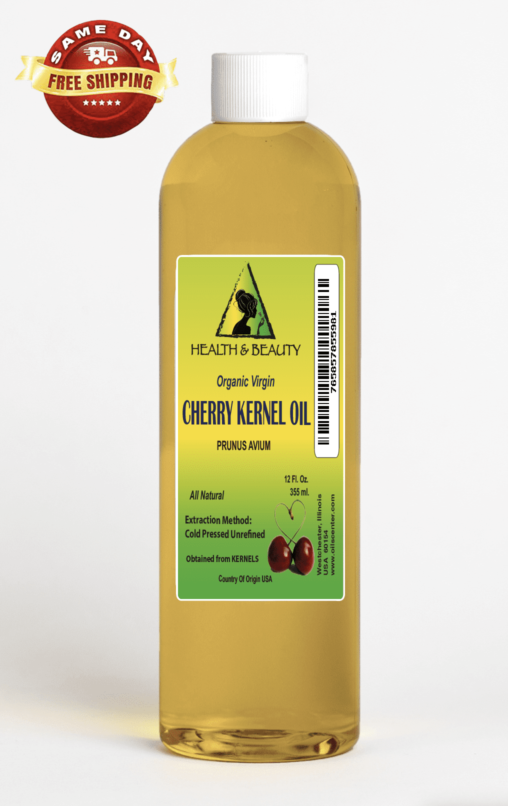 Cherry Kernel Oil Unrefined Virgin Organic Carrier Cold Pressed Premium ...