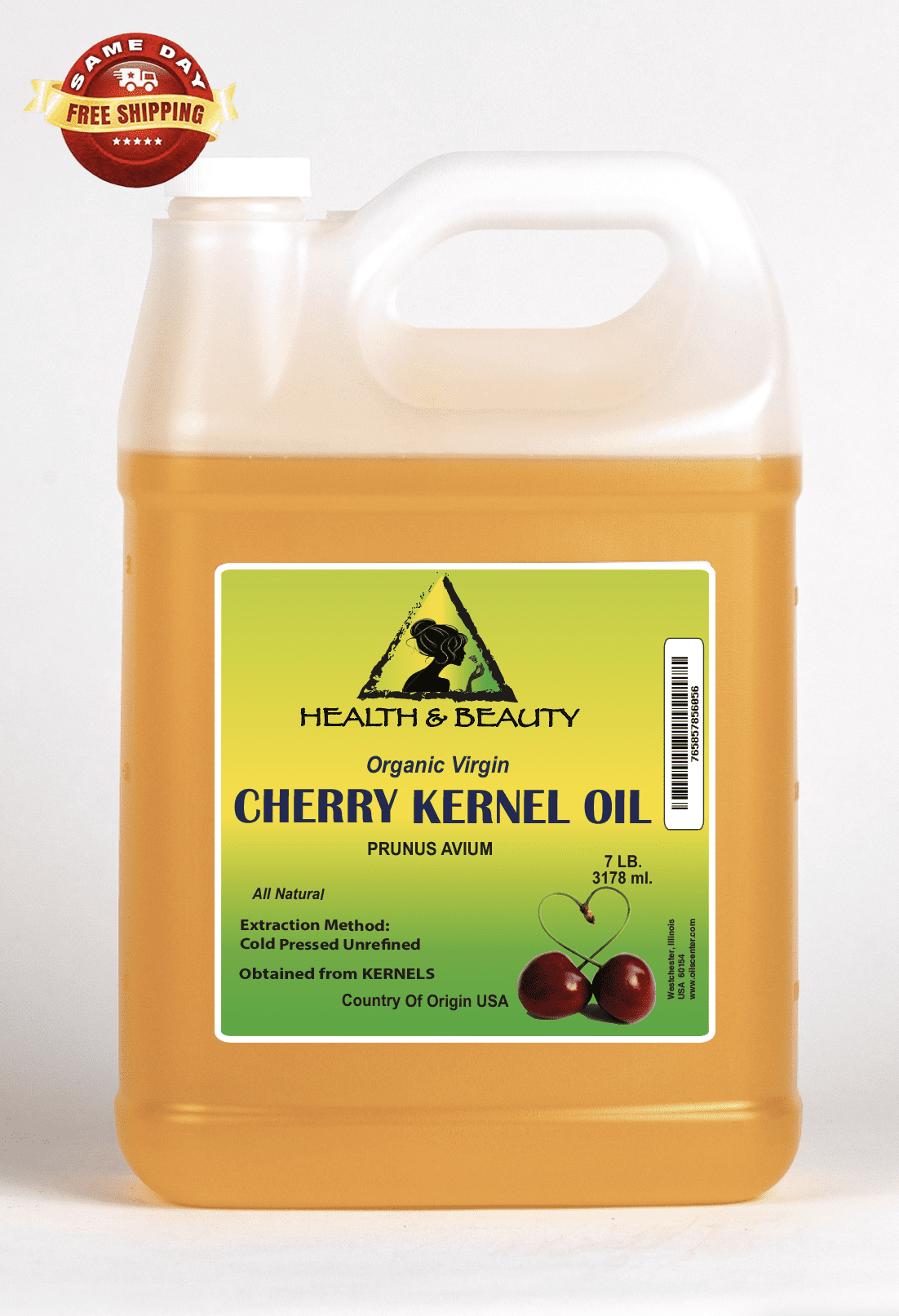 Cherry Kernel Oil Unrefined Virgin Organic Carrier Cold Pressed Premium ...