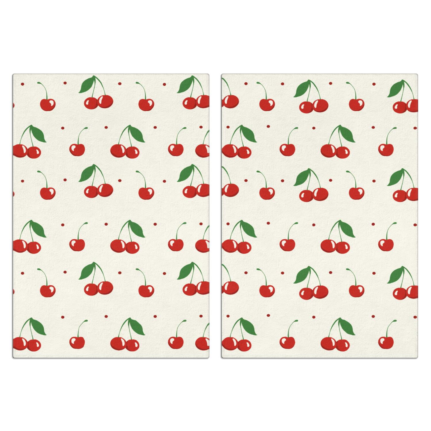 Cherry Kitchen Towels Set of 2,Ultra Absorbent & Fast Drying Farmhouse ...