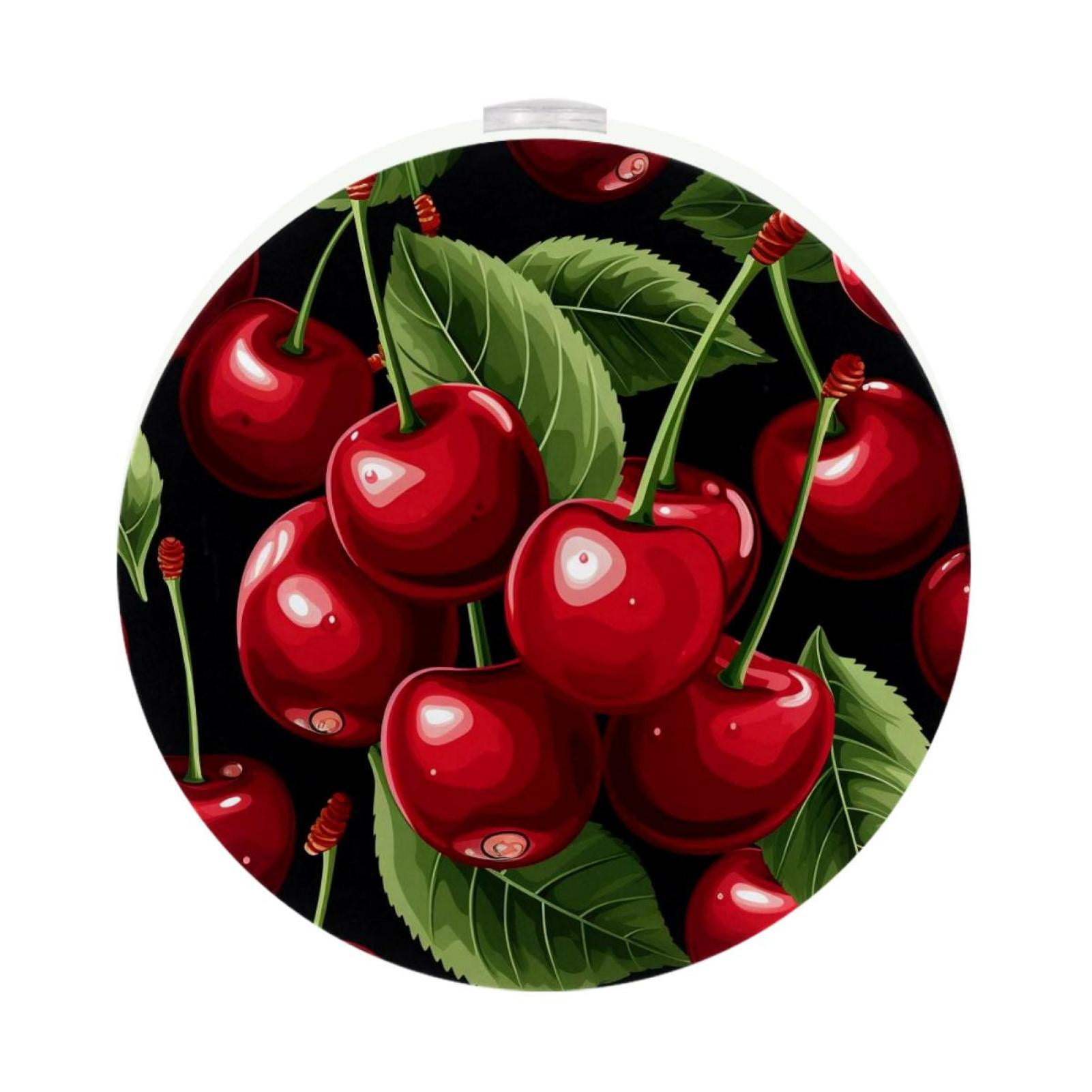 Cherry LED Round Night Light-2PCS, Compact and Energy-Saving Bedroom ...