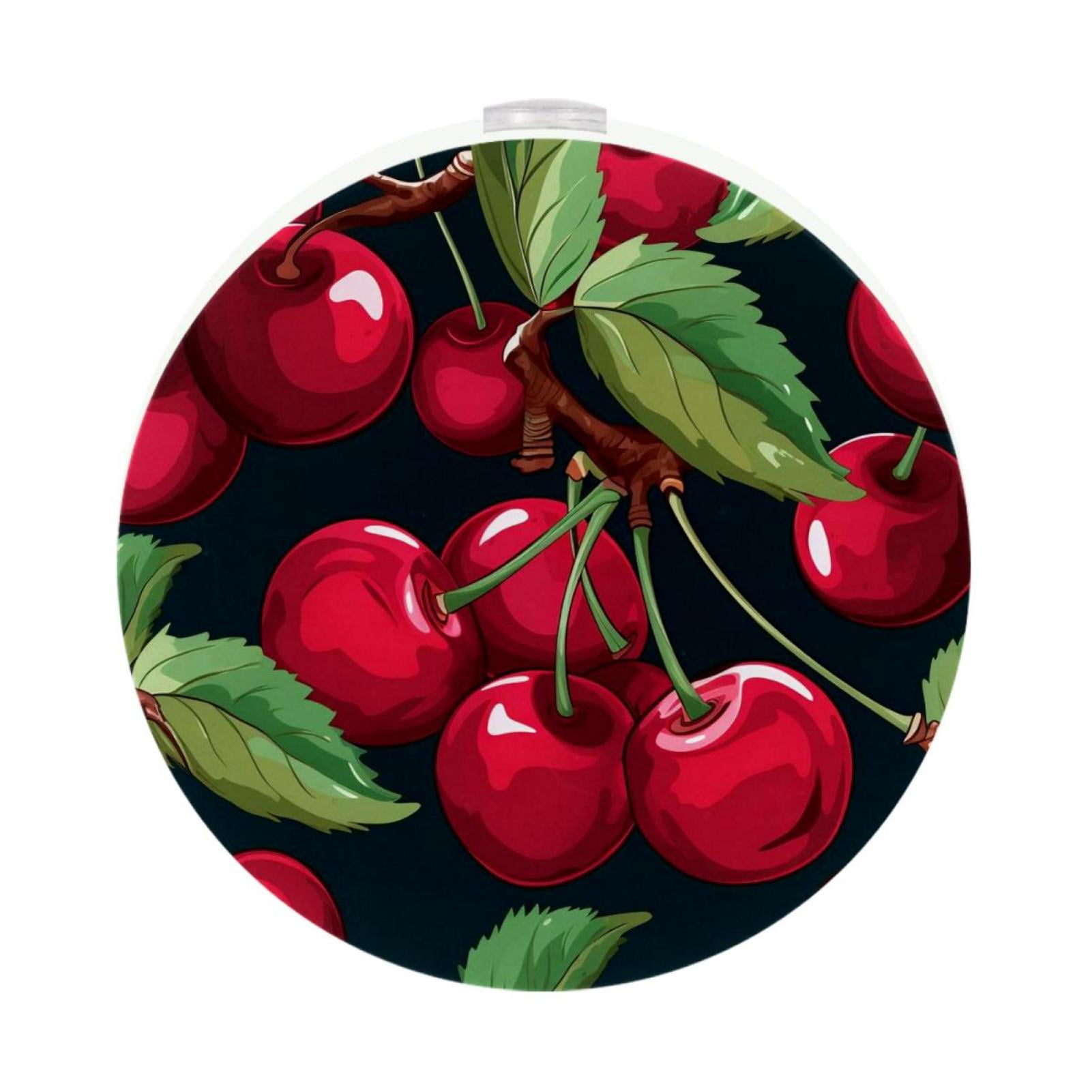 Cherry LED Round Night Light - 2PCS, Compact and Energy-Efficient ...