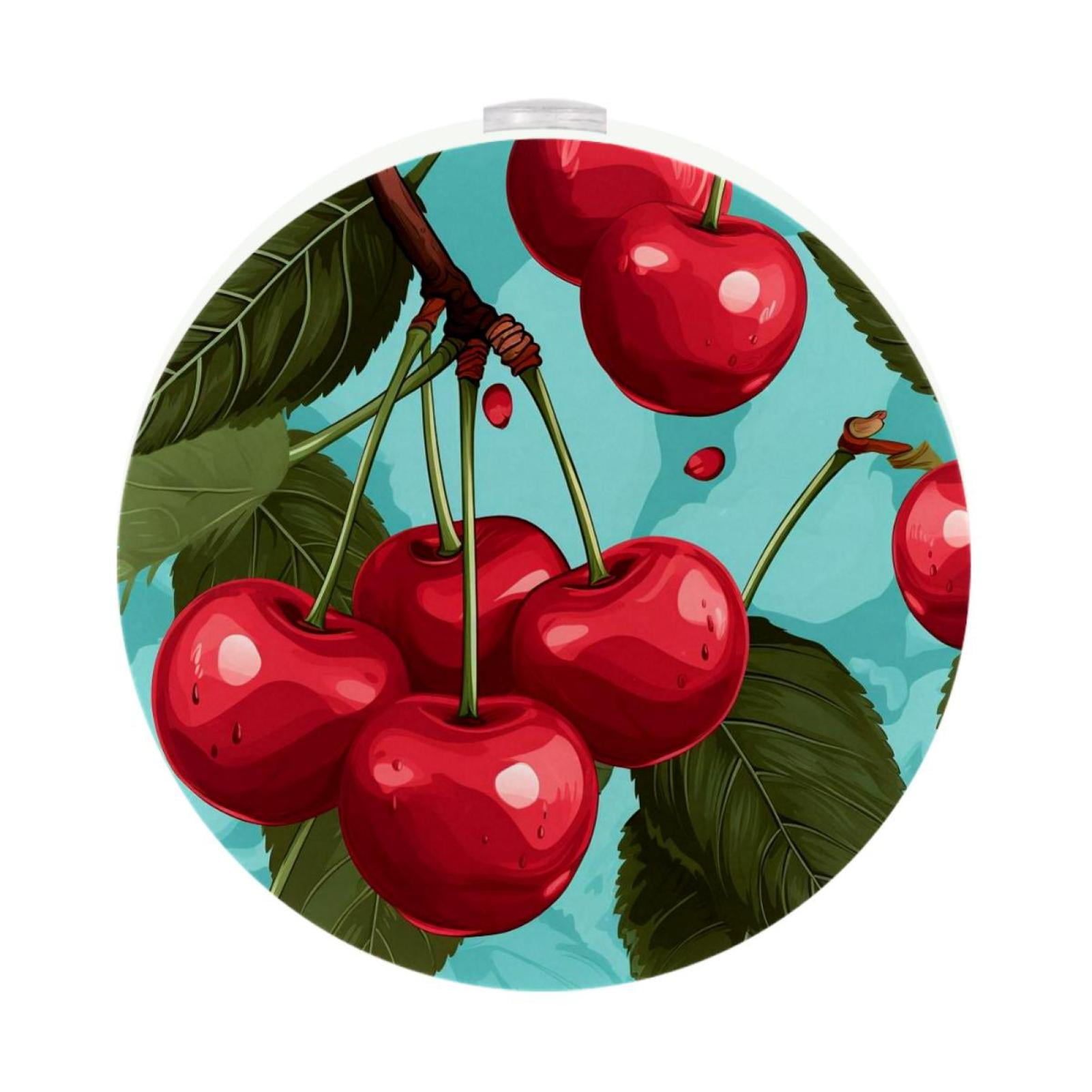 Cherry LED Round Night Light - 2PCS, Plug-in Dusk-to-Dawn Sensor ...