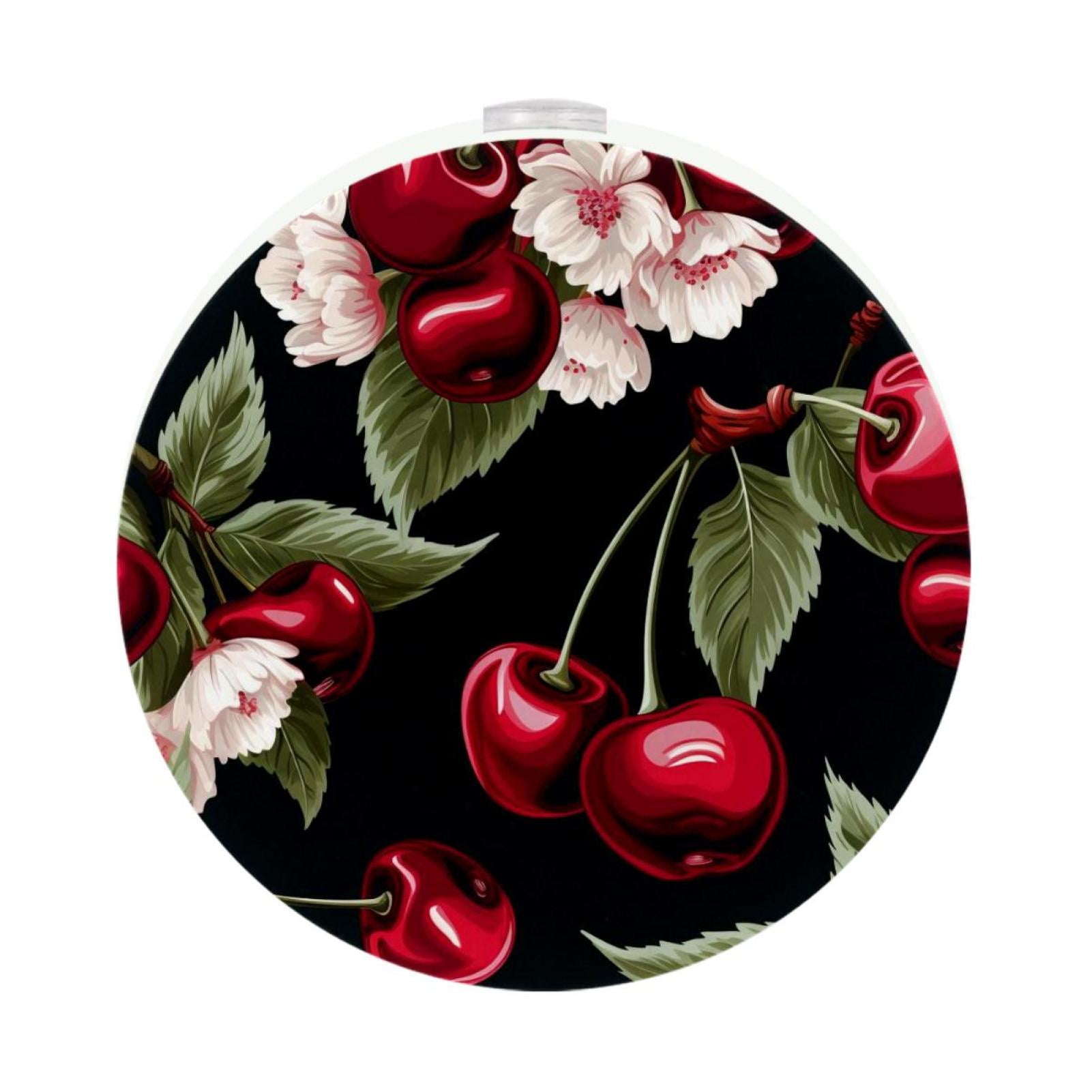 Cherry LED Round Night Light-2PCS, Plug-in Mini Wall Socket Soft White ...