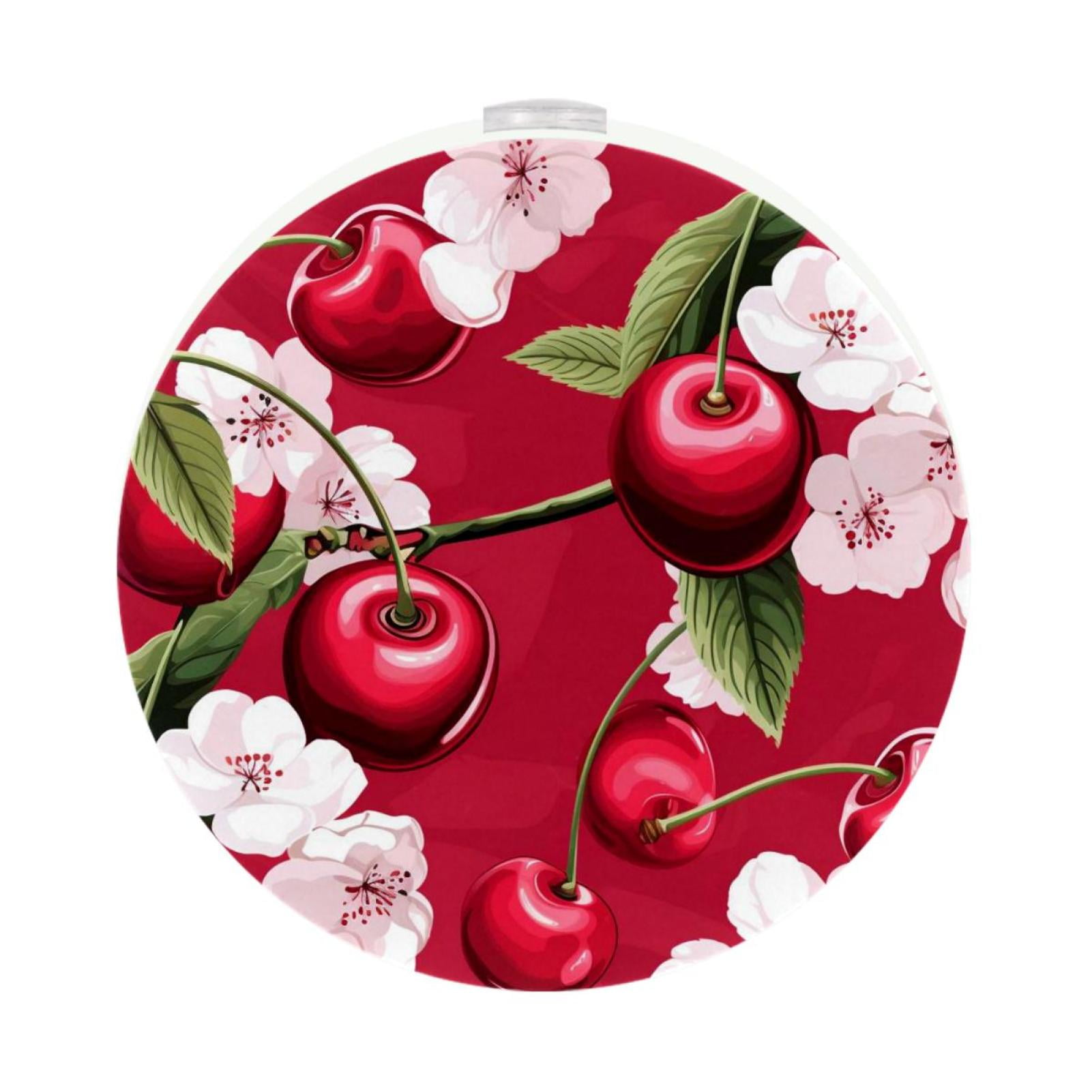 Cherry LED Round Night Light-2PCS, Plug-in Mini Wall Socket Soft White ...