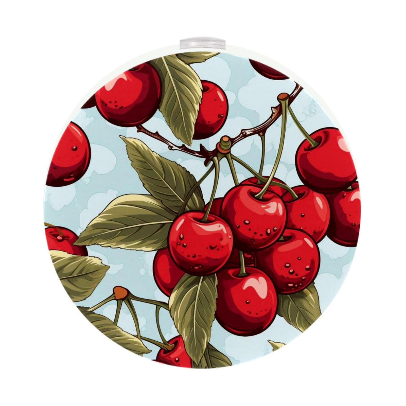 Cherry LED Round Night Light-2PCS, Plug-in Mini Wall Socket Soft White ...