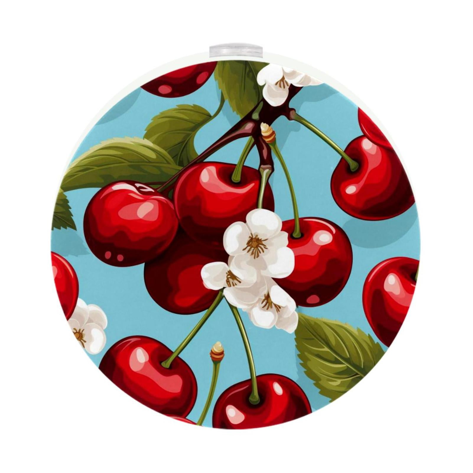 Cherry LED Round Night Light- Set of 2, Portable Rechargeable Mini ...