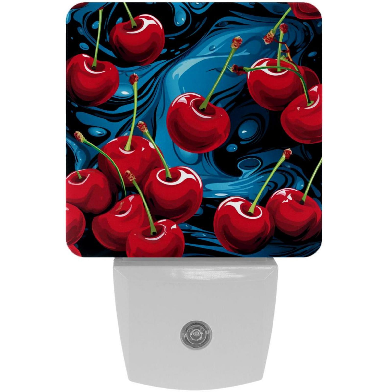 Cherry LED Square Night Lights - Energy Efficient Bedside Lamp with ...