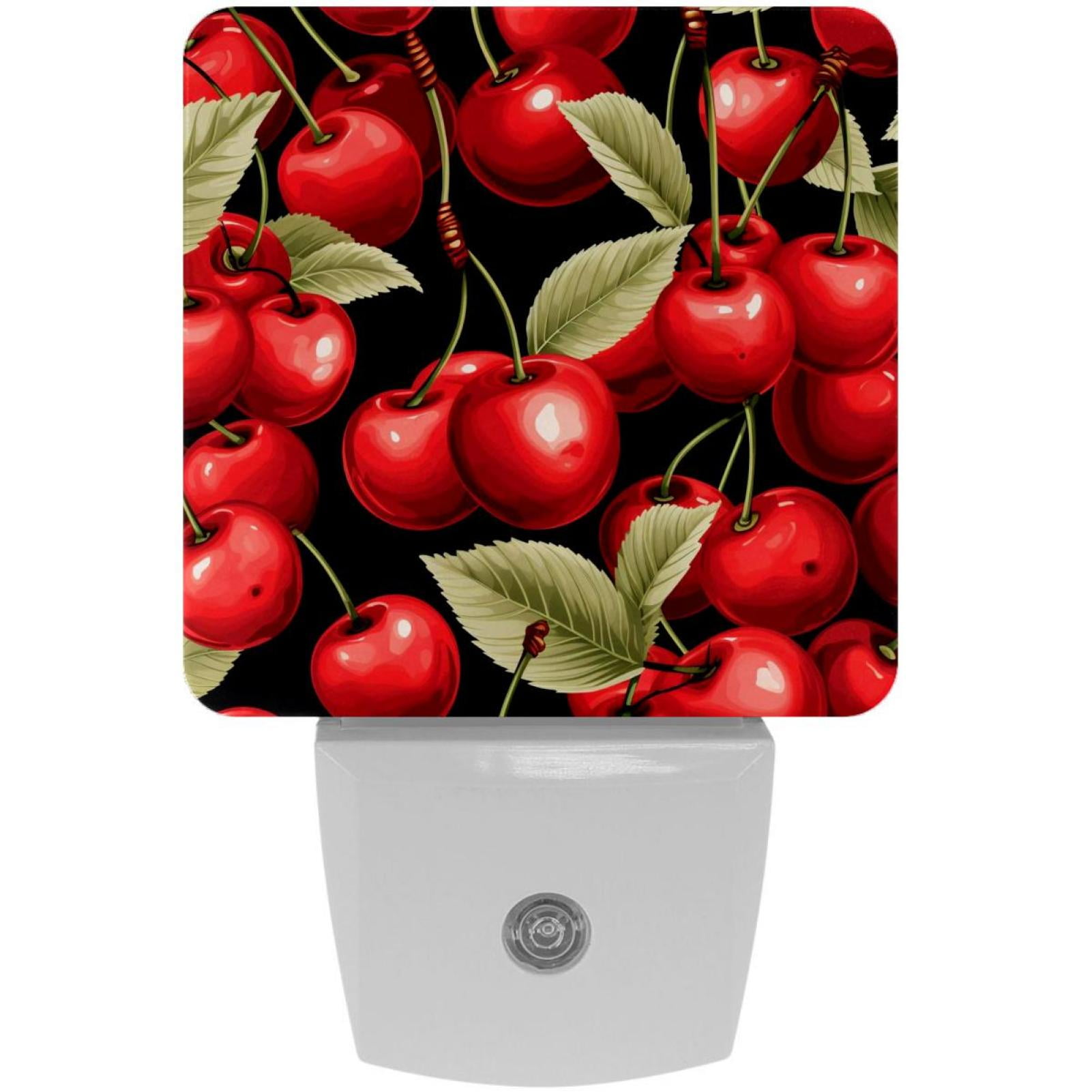 Cherry LED Square Night Lights - Modern Design, Soft Glow, Energy Efficient - for Bedroom ...