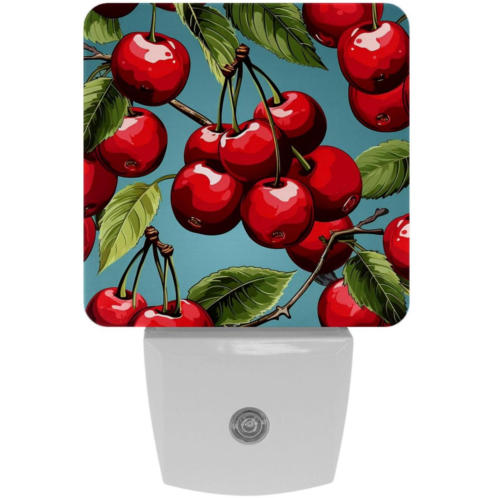 Cherry LED Square Night Lights- Modern and Energy Efficient Bedside ...