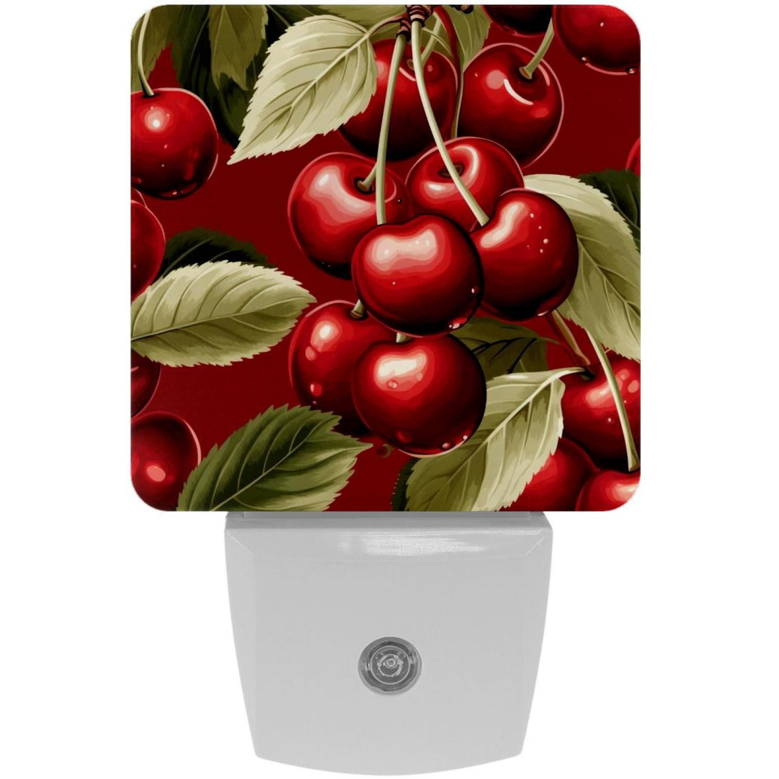 Cherry LED Square Night Lights for Bedroom and Living Room, Decorative ...