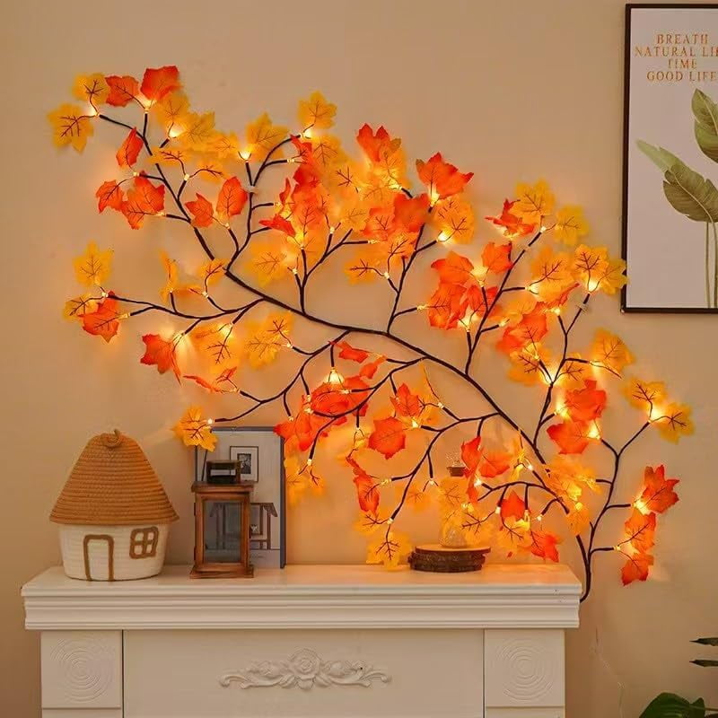 Cherry LED Tree Branch Lights for Wall, Cherry Blossom Willow Vine ...
