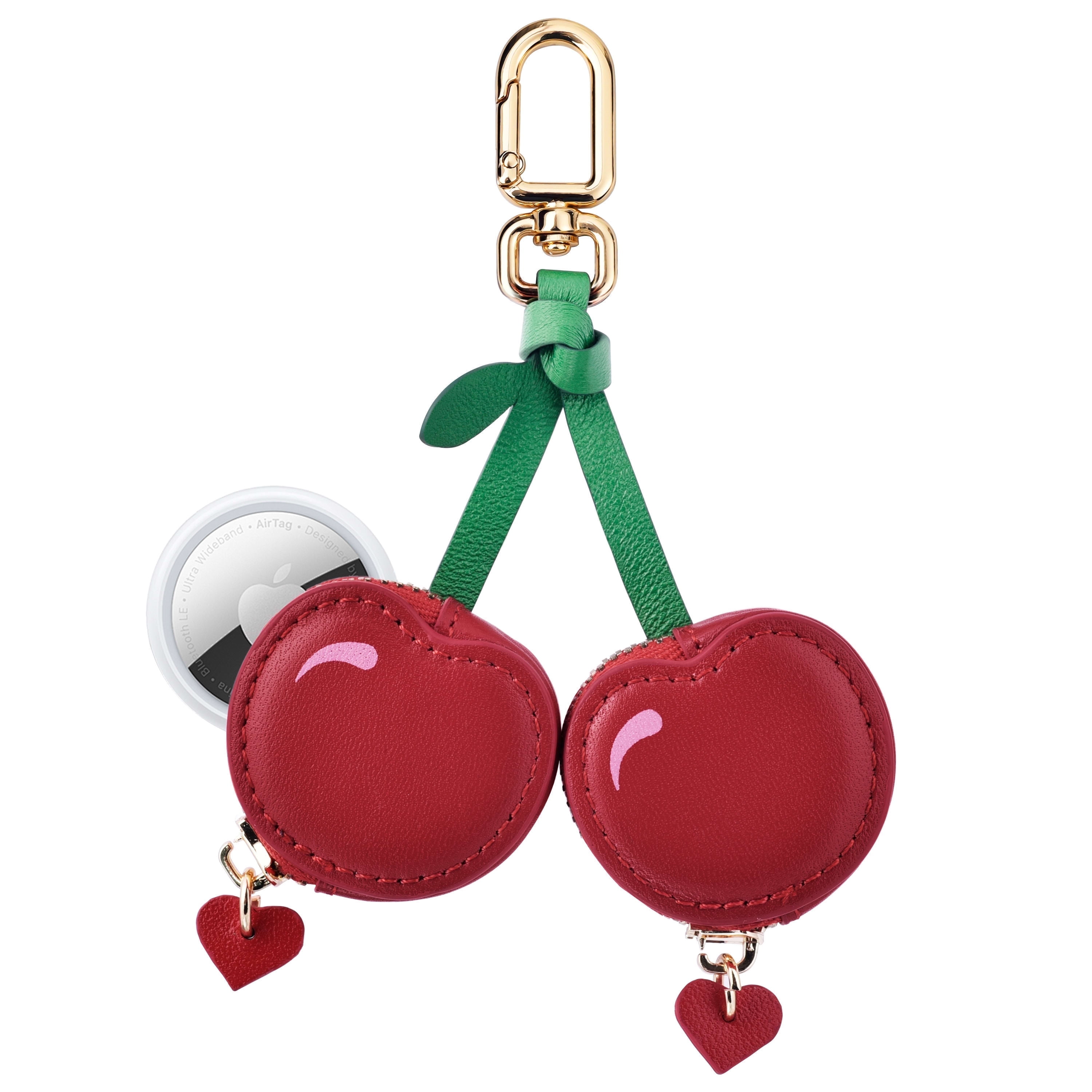 Cherry Leather Bag Charm for Airtag - Walmart.com