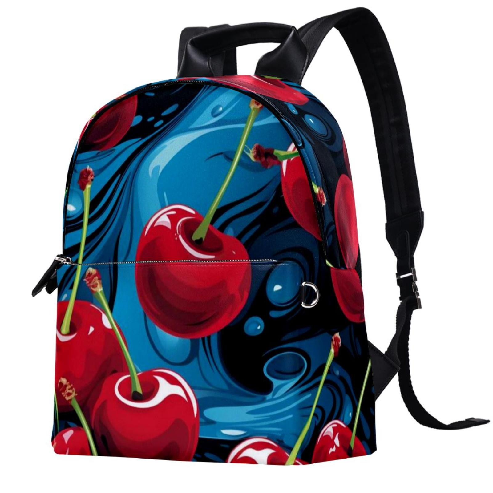 Cherry Leather Hiking Backpack | Backpacking Backpack | School Bag for ...