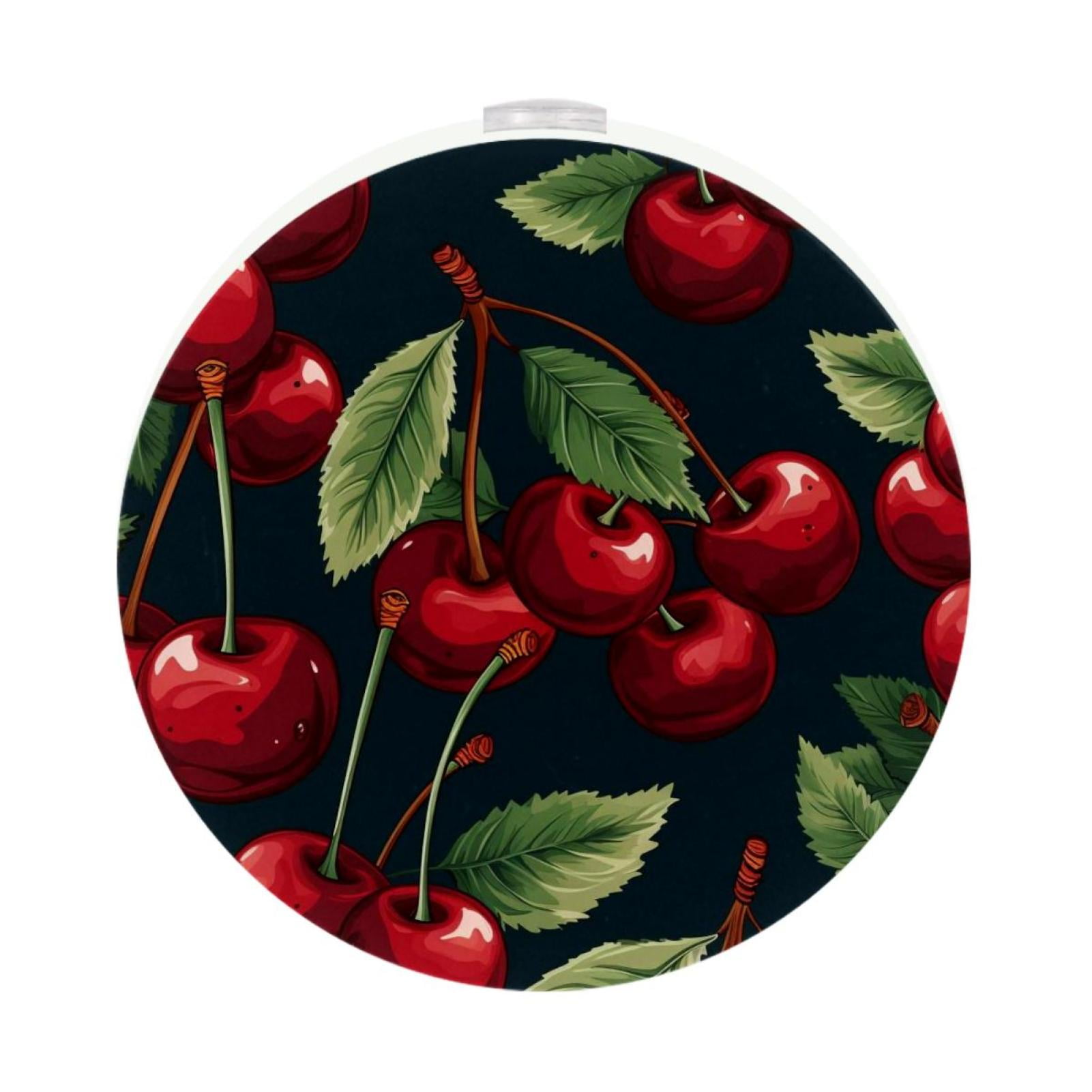 Cherry Led Round Night Light-2pcs, Gentle Glow Plug in Wall Lamp for ...