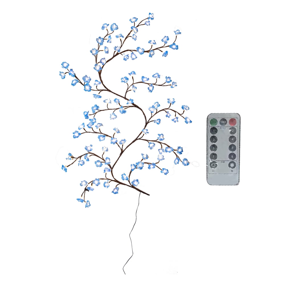 Cherry Led Tree Branch Lights For Wall Cherry Blossom Lights With Remote Decor Light (2.3m ...