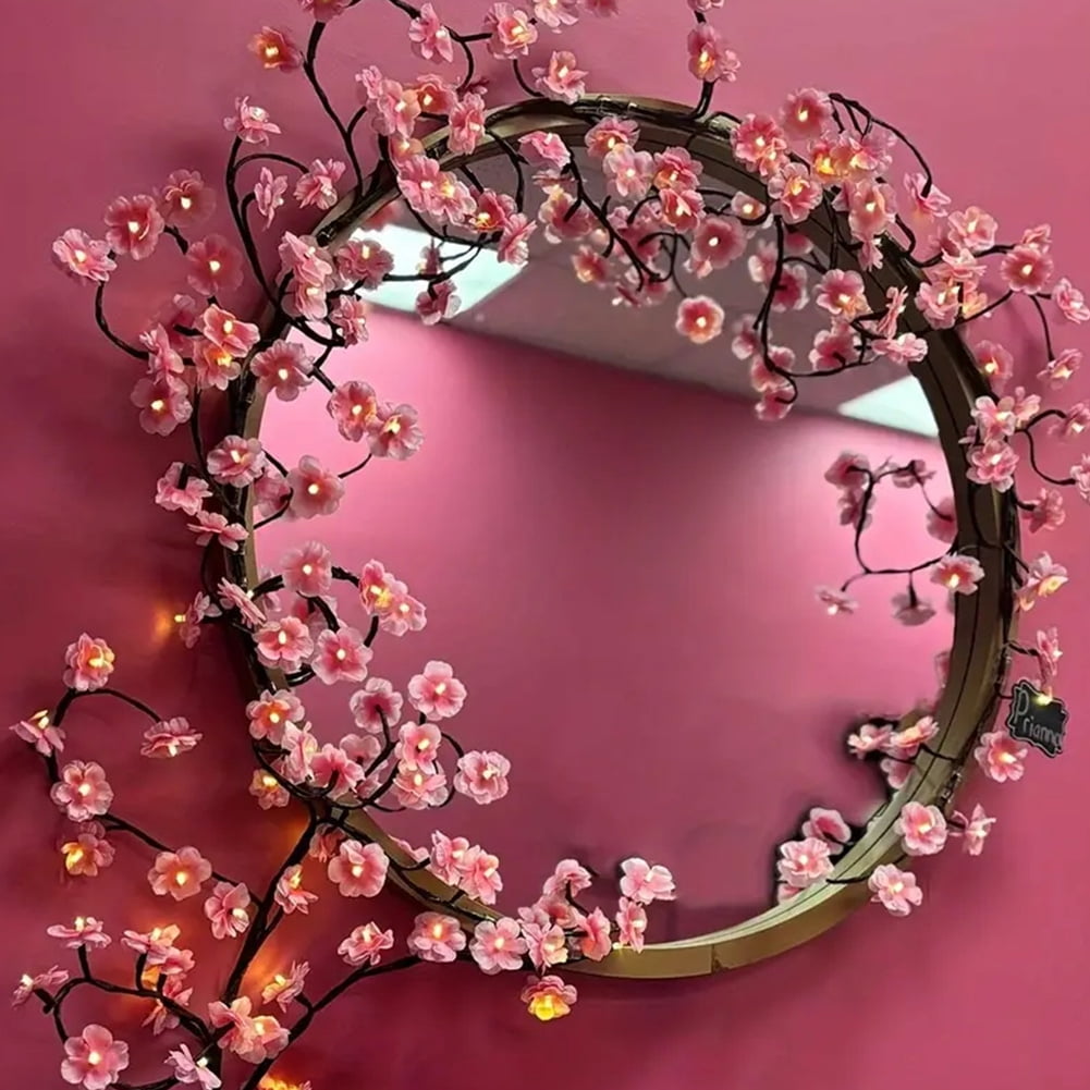 Cherry Led Tree Branch Lights For Wall Cherry Blossom Lights With ...