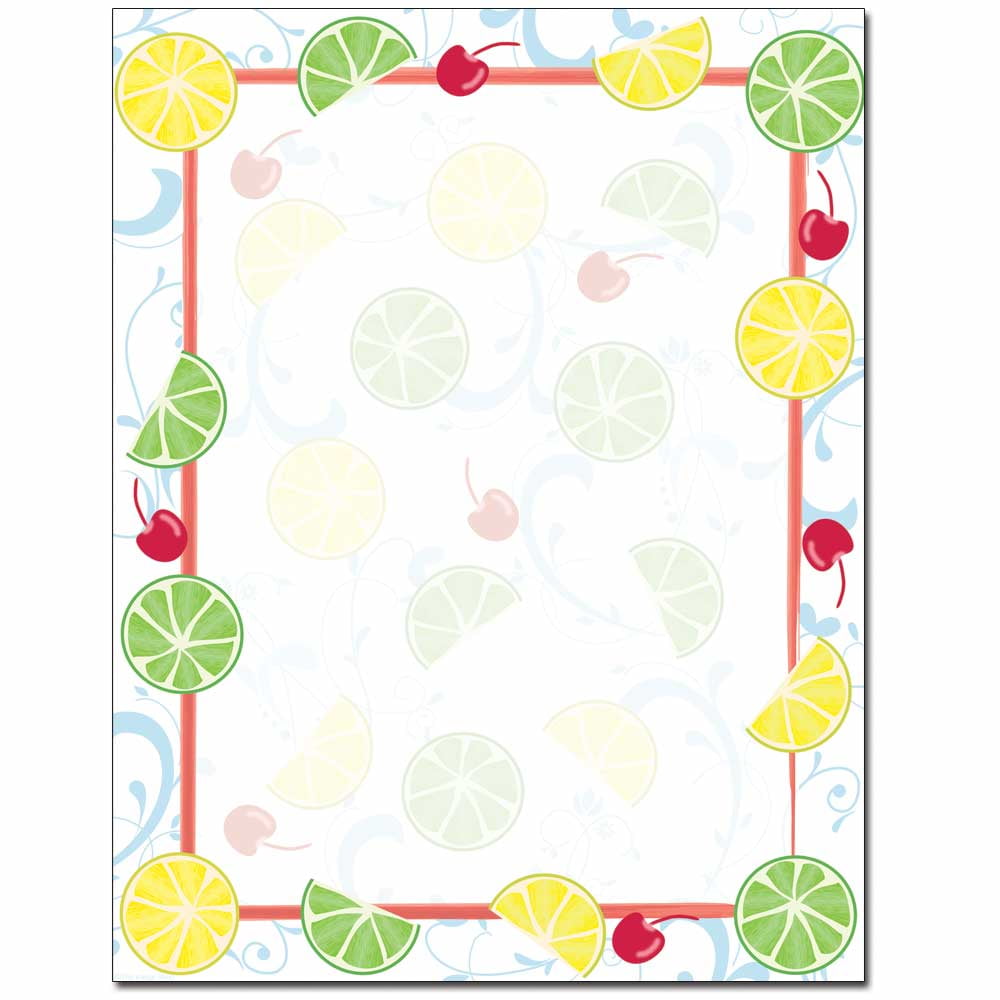 Cherry Limeade Letterhead Printer Paper, 80 Sheet Pack - Walmart.com