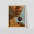 Cherry Lips Wall Art Modern Minimalist Portrait Print Home Decor Office ...