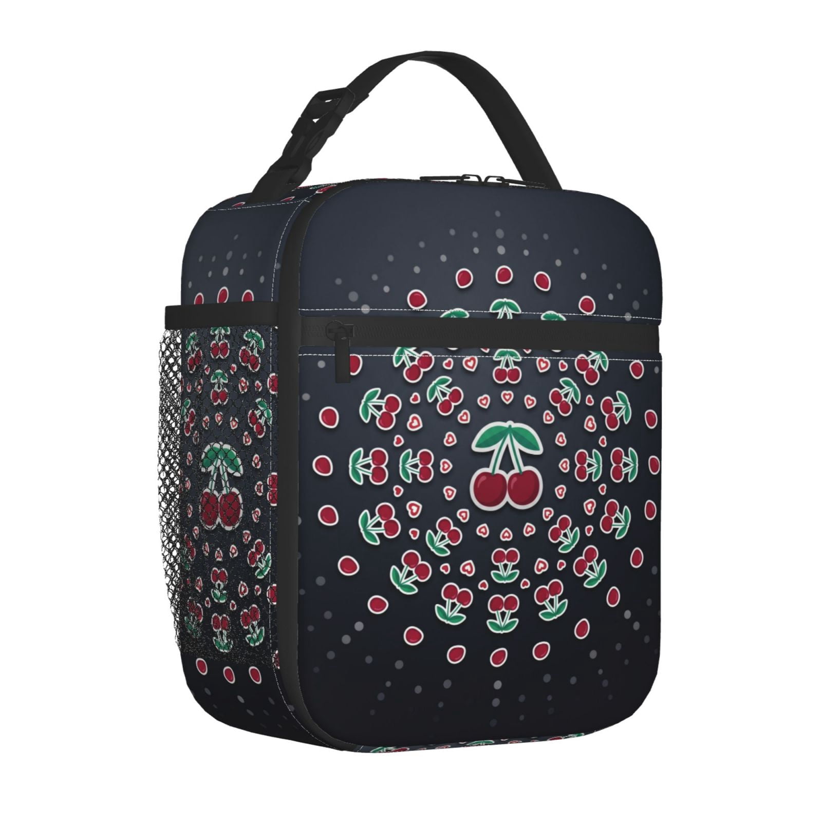 Cherry Lunch Bag, Aesthetic Fruit Patterned Insulated Tote With ...