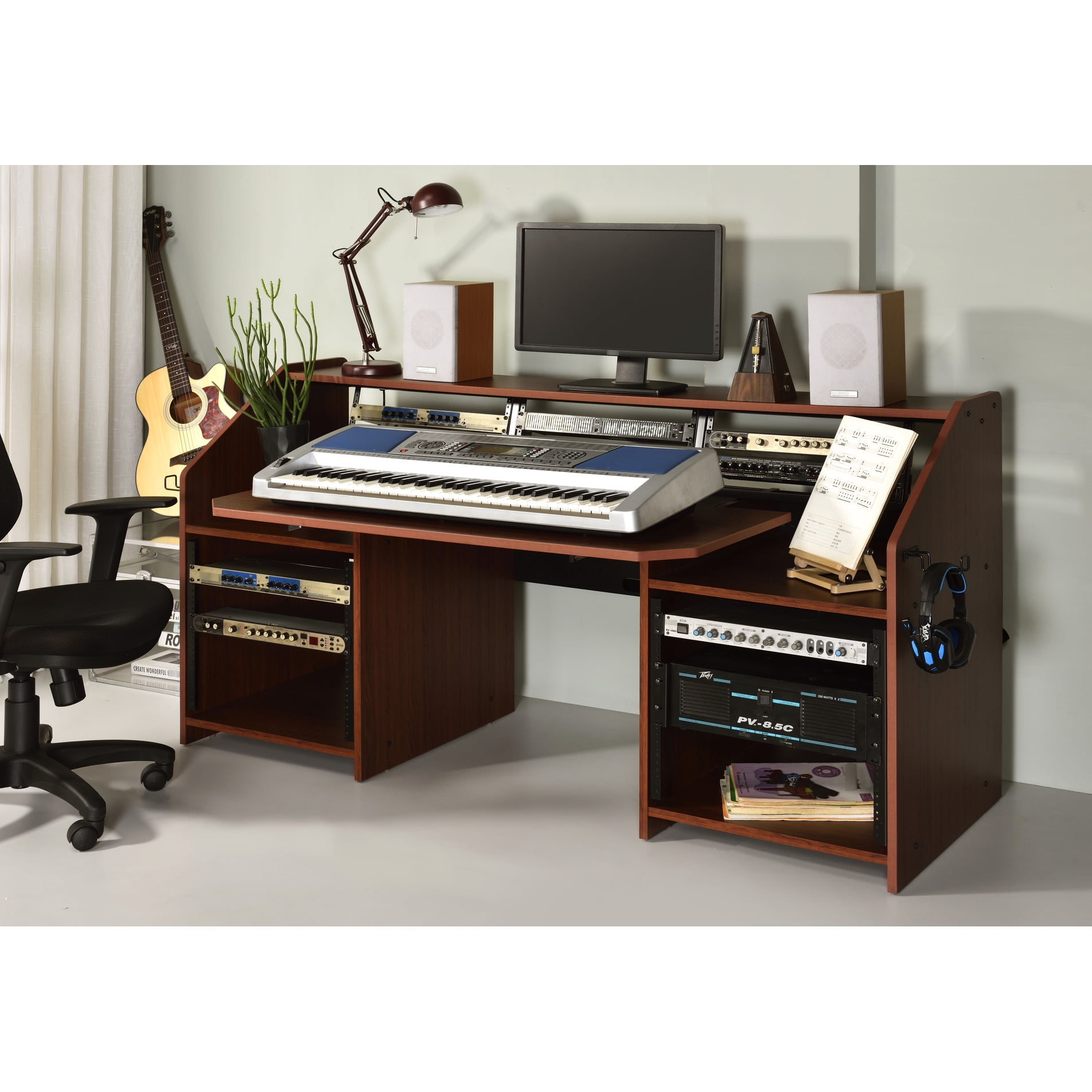 Cherry Music Practice Work Desk For - 18mm Thick Top, Cable Pass ...