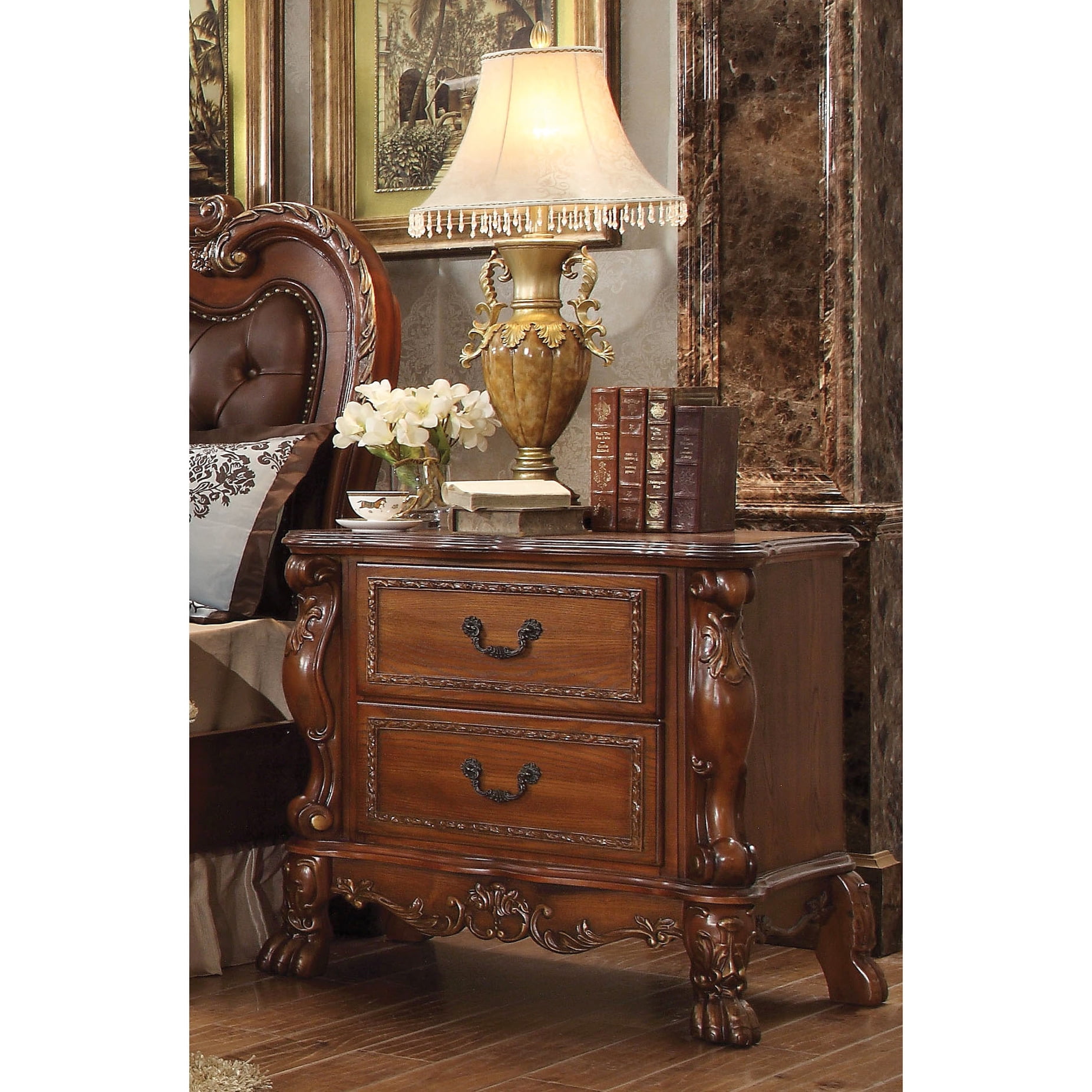 Cherry Oak, Traditional Style - Bedroom Nightstand for Decorative ...