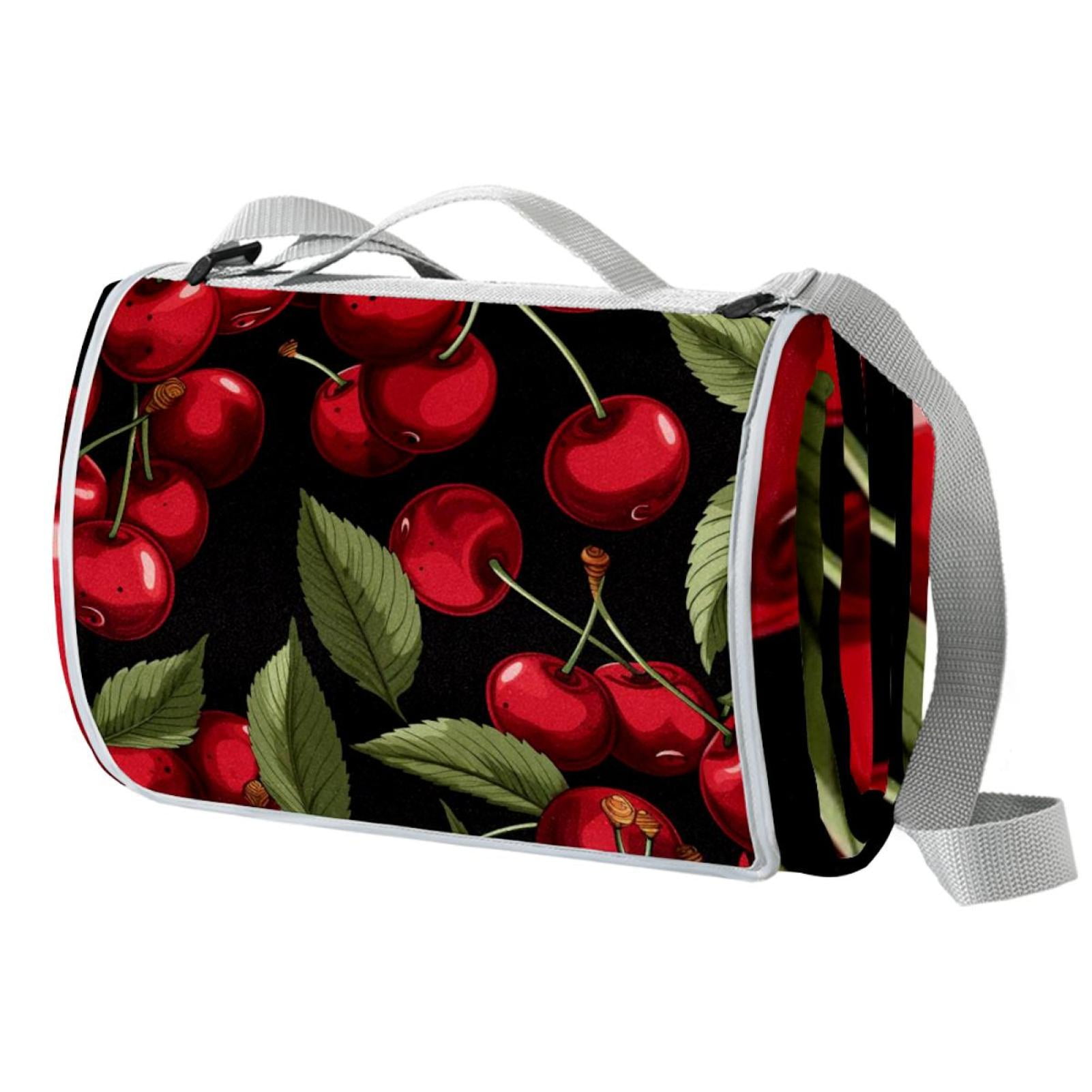 Cherry Outdoor Canvas Picnic Blanket Waterproof and Foldable Mat with ...