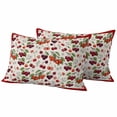 Cherry Outdoor Pillow Covers Set of 2 Retro Pink Red Cherry White ...