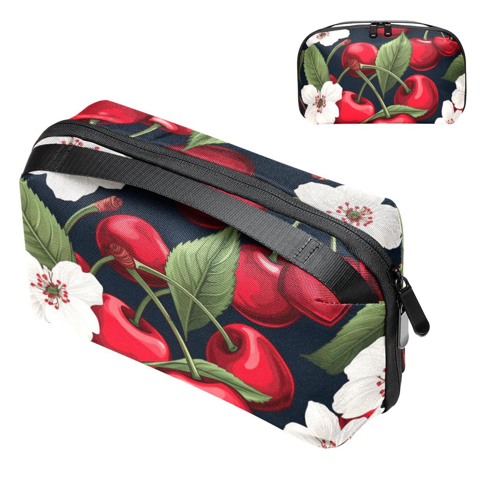 Cherry Oxford Fabric Waterproof Portable Hard Drive Bag and Case with ...
