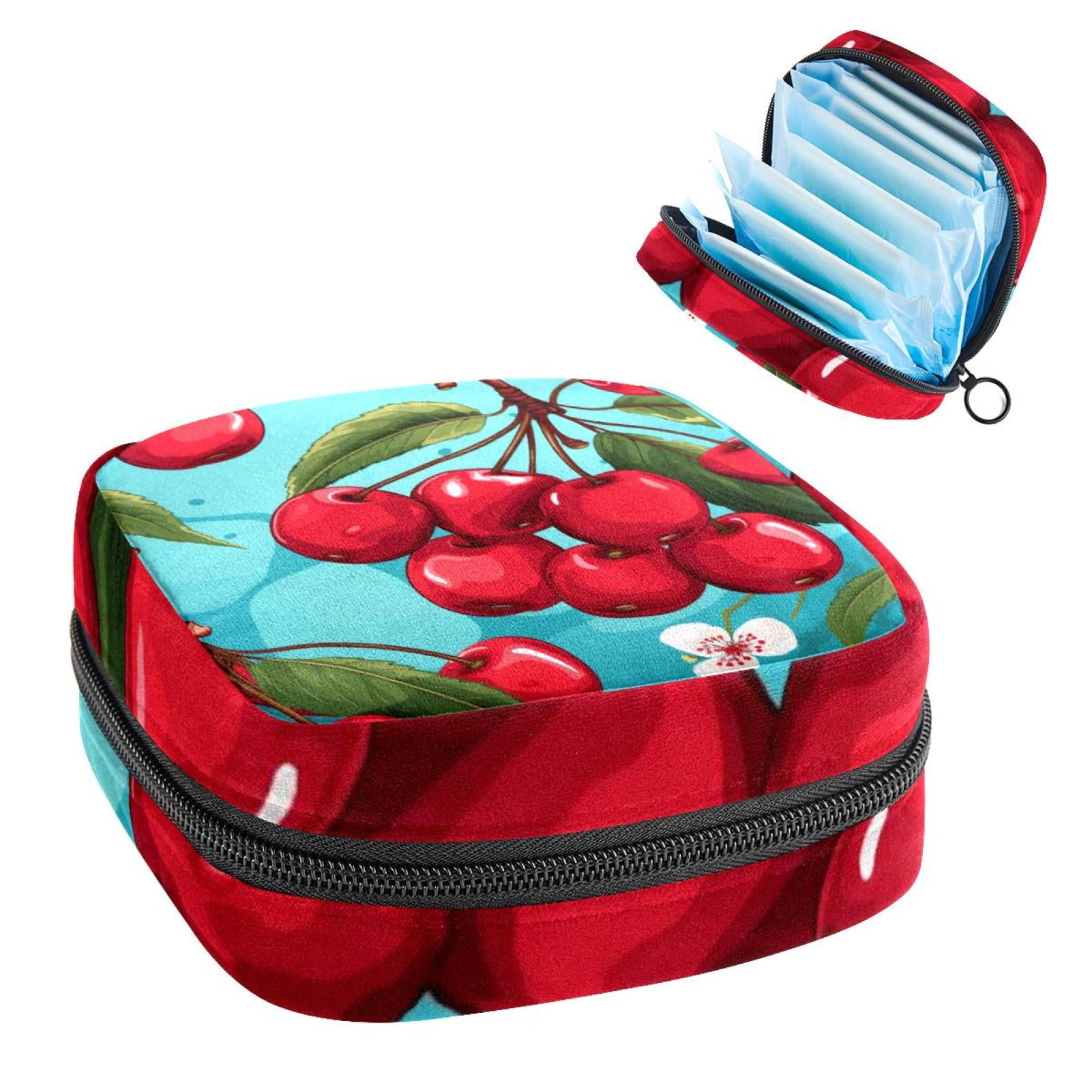 Cherry Pad Bag Period Pouch Travel Pouch Women Small Stationary Pouch ...