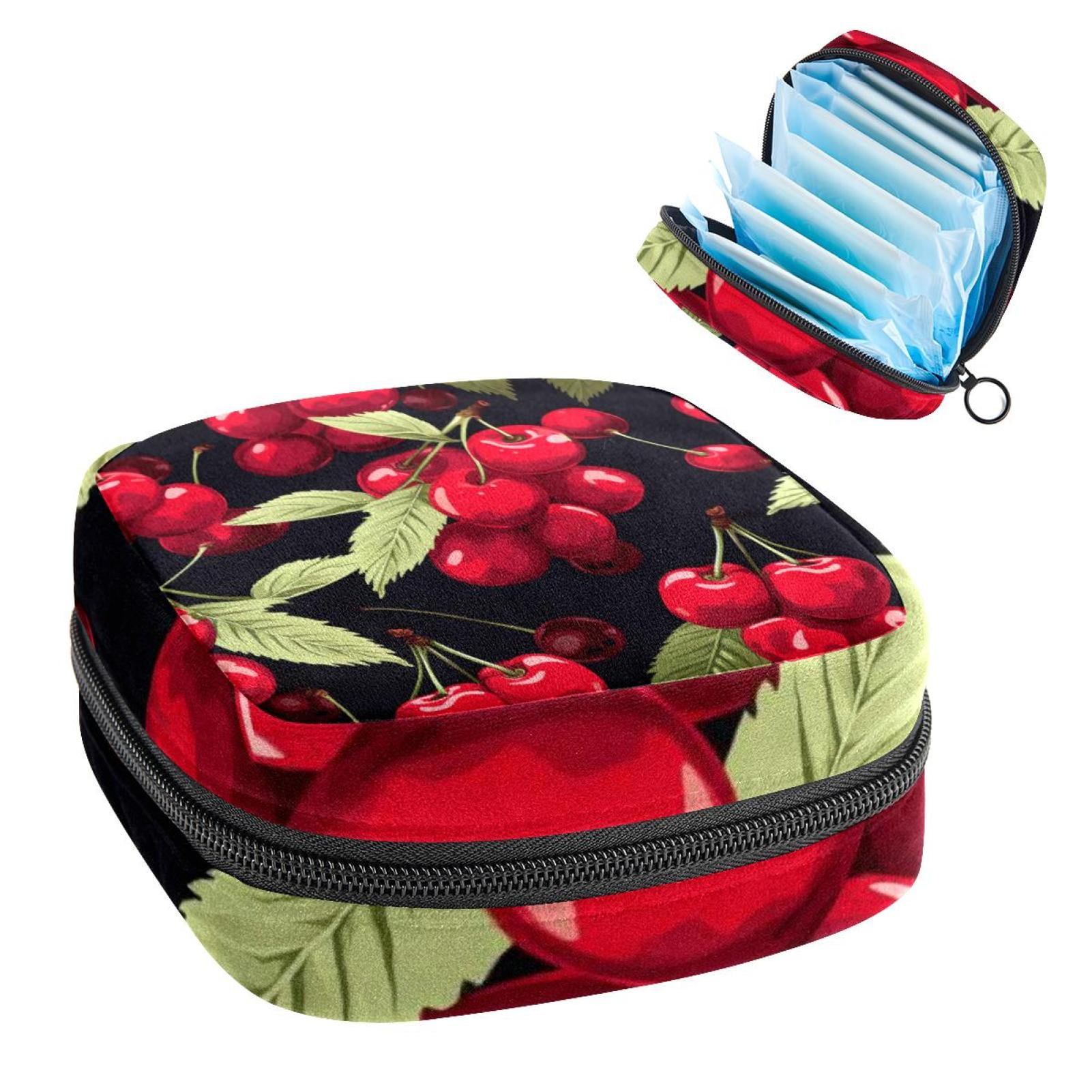 Cherry Pad Bag Small Bag Canvas Pouch with Zipper Small Pouch with ...