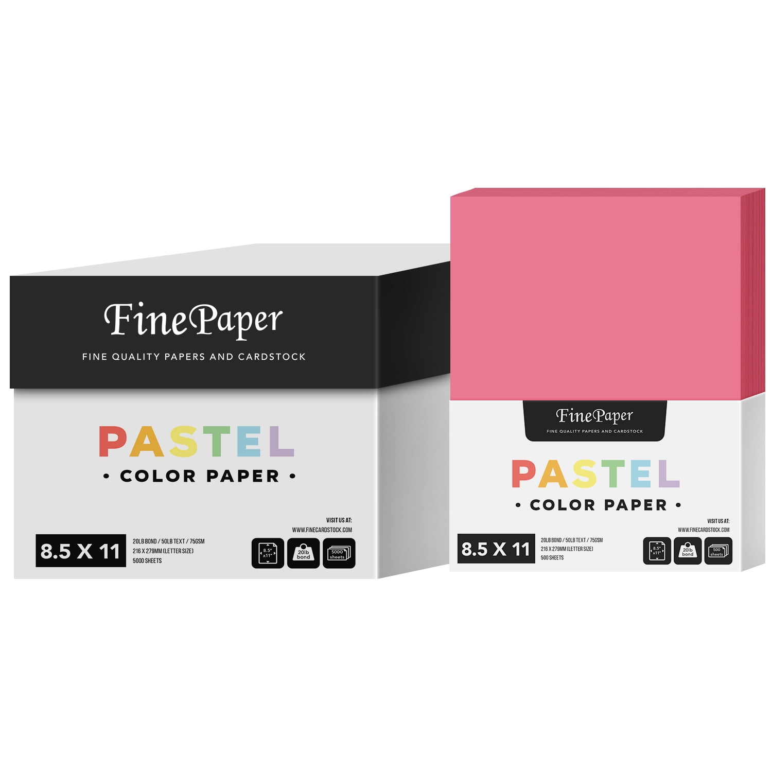 Cherry Pastel Colored Paper – 8.5" x 11" (Letter Size) – Perfect for ...
