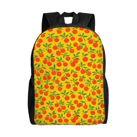 Cherry Pattern Backpack Full Front Print Travel Laptop Bag for Men and ...