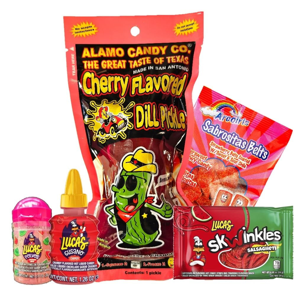 Cherry Pickle Kit, Chamoy RE32 Mexican Candy and Apricot Dulces ...