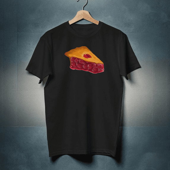 Cherry Pie Baking Folk Art Graphic Unisex T-Shirt for Retro Quirky ...