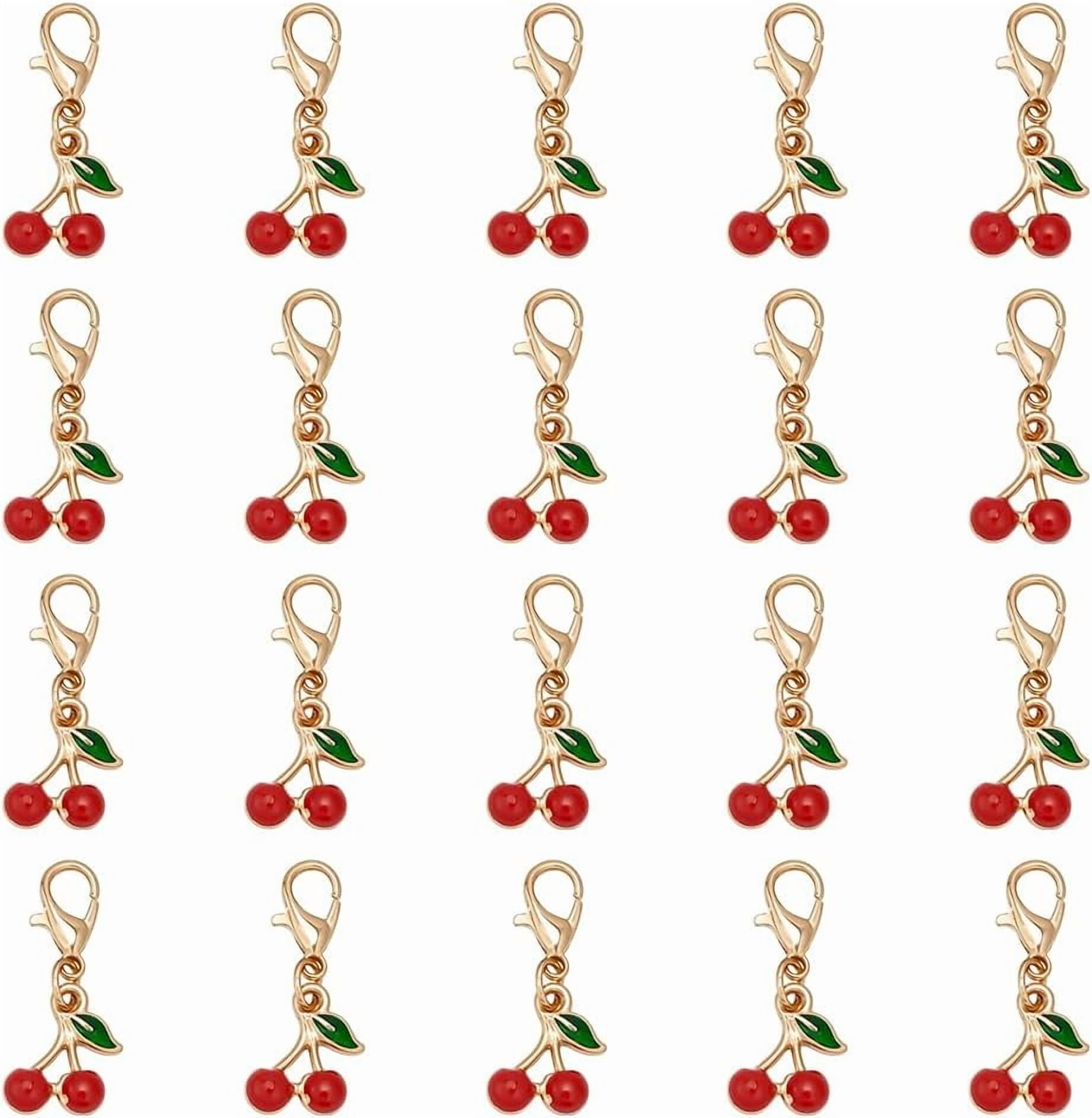 Cherry Pineapple Keychain Red Alloy Enamel Cherry Bag Charm Cute Key ...