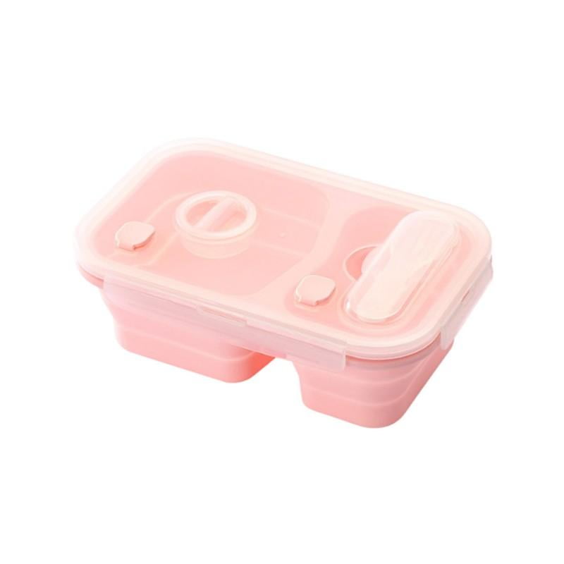 Cherry Pink And Ocean Blue Collapsible Silica Gel Outdoor Folding Lunch ...