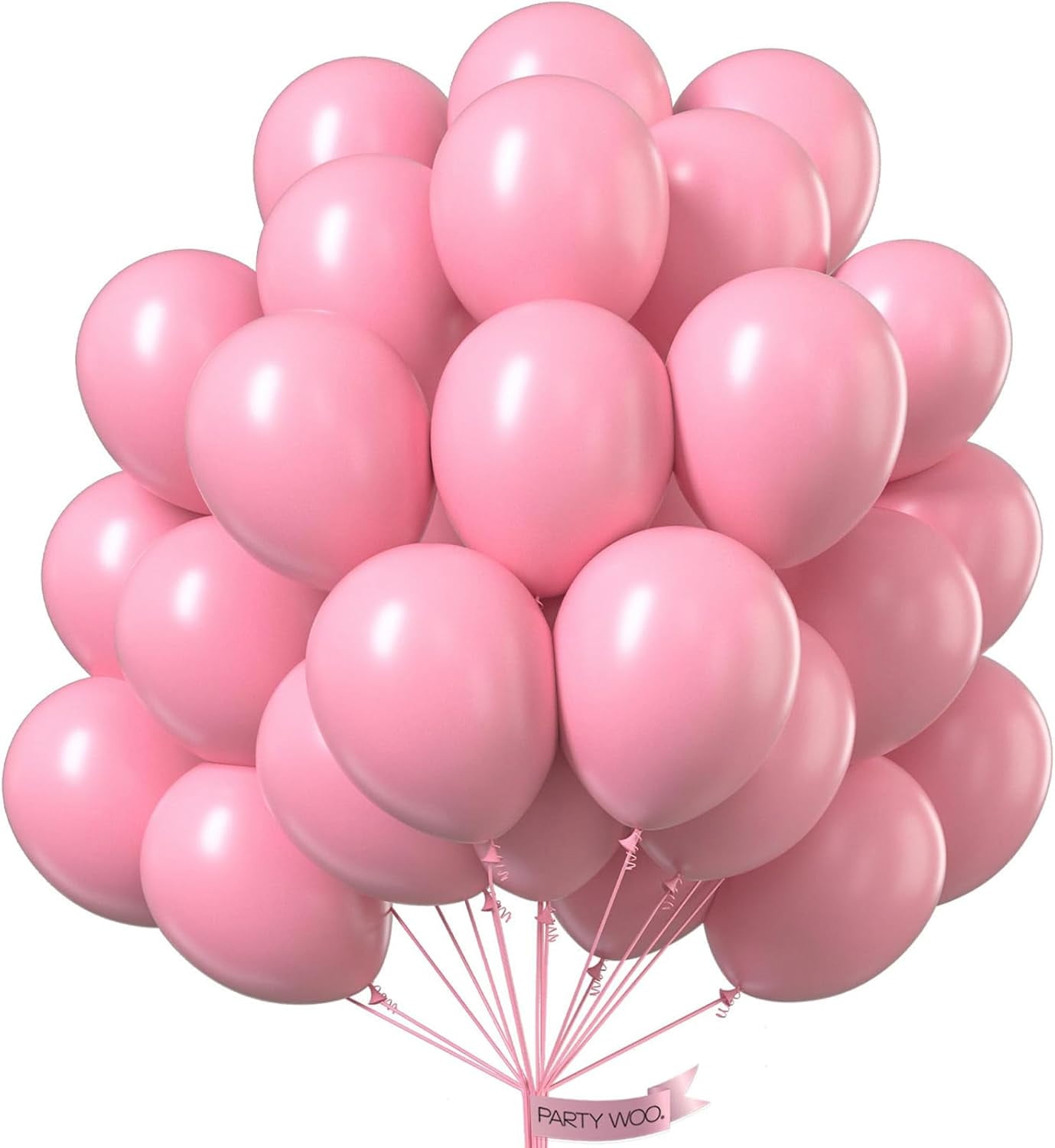 Cherry Pink Balloons 50 pcs 12 Inch Light Baby Pale Pink Latex Balloons ...