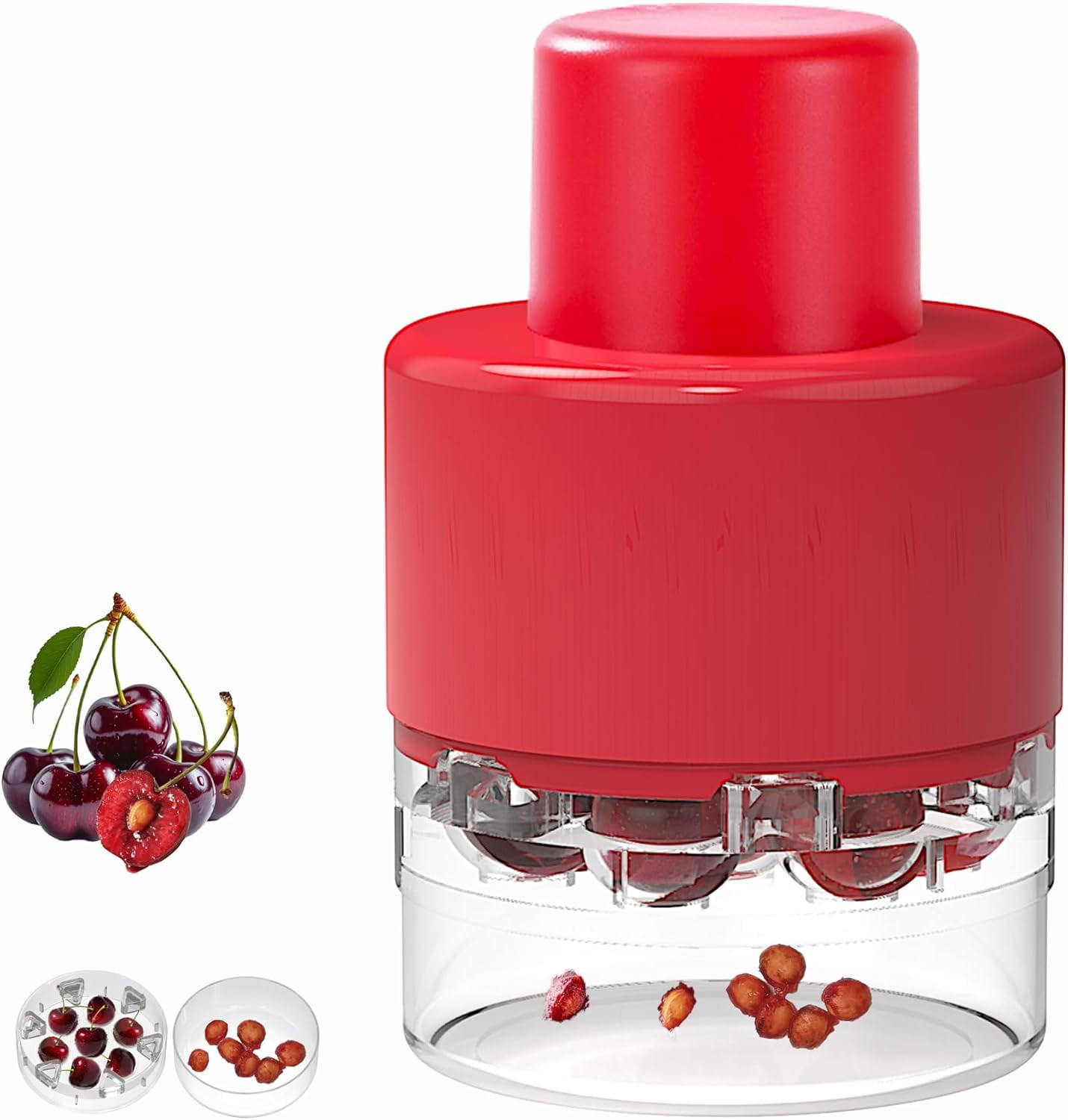 Cherry Pitter, Heavy-Duty Stainless Steel Olive and Cherry Pitters ...