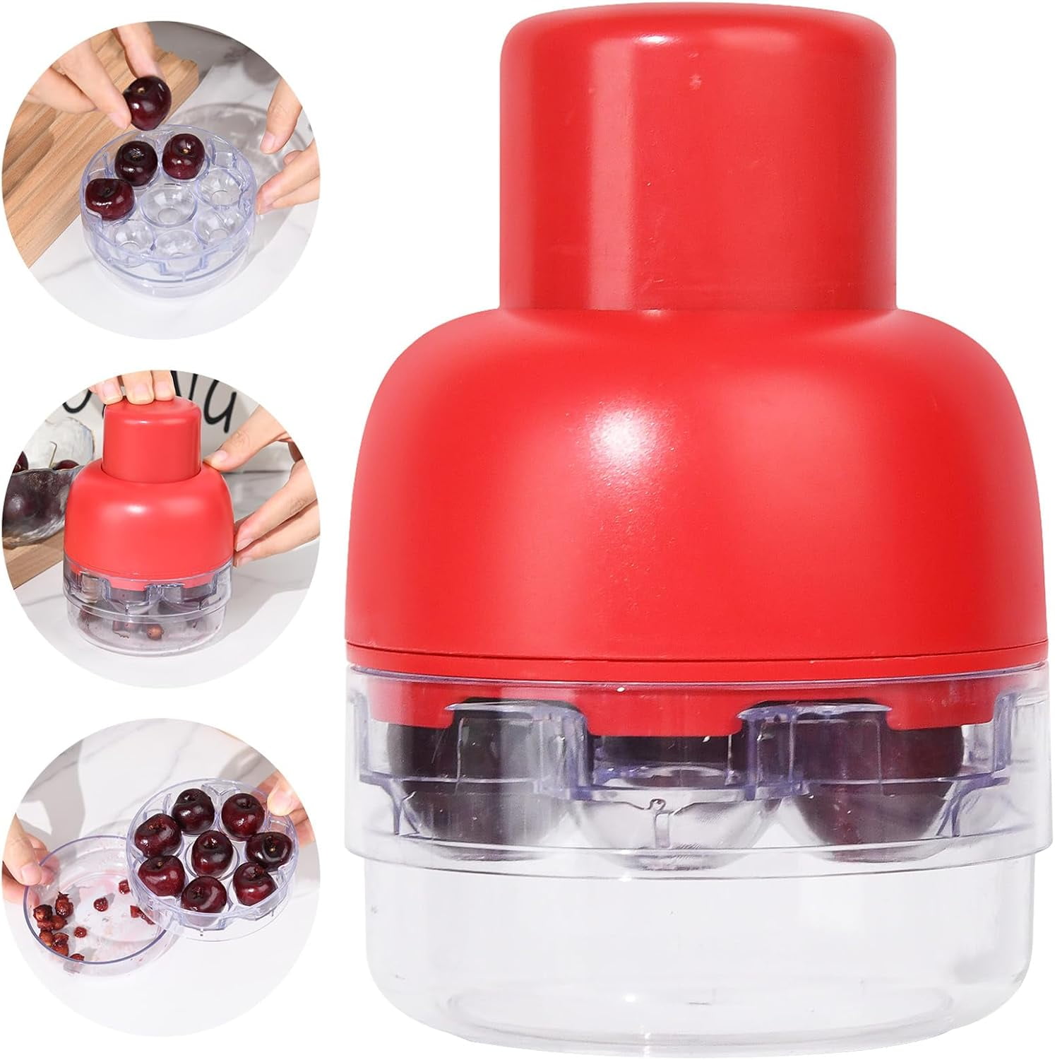 Cherry Pitter Multiple, Pits up to 8 Cherries at Once, 8 Holes Multi ...