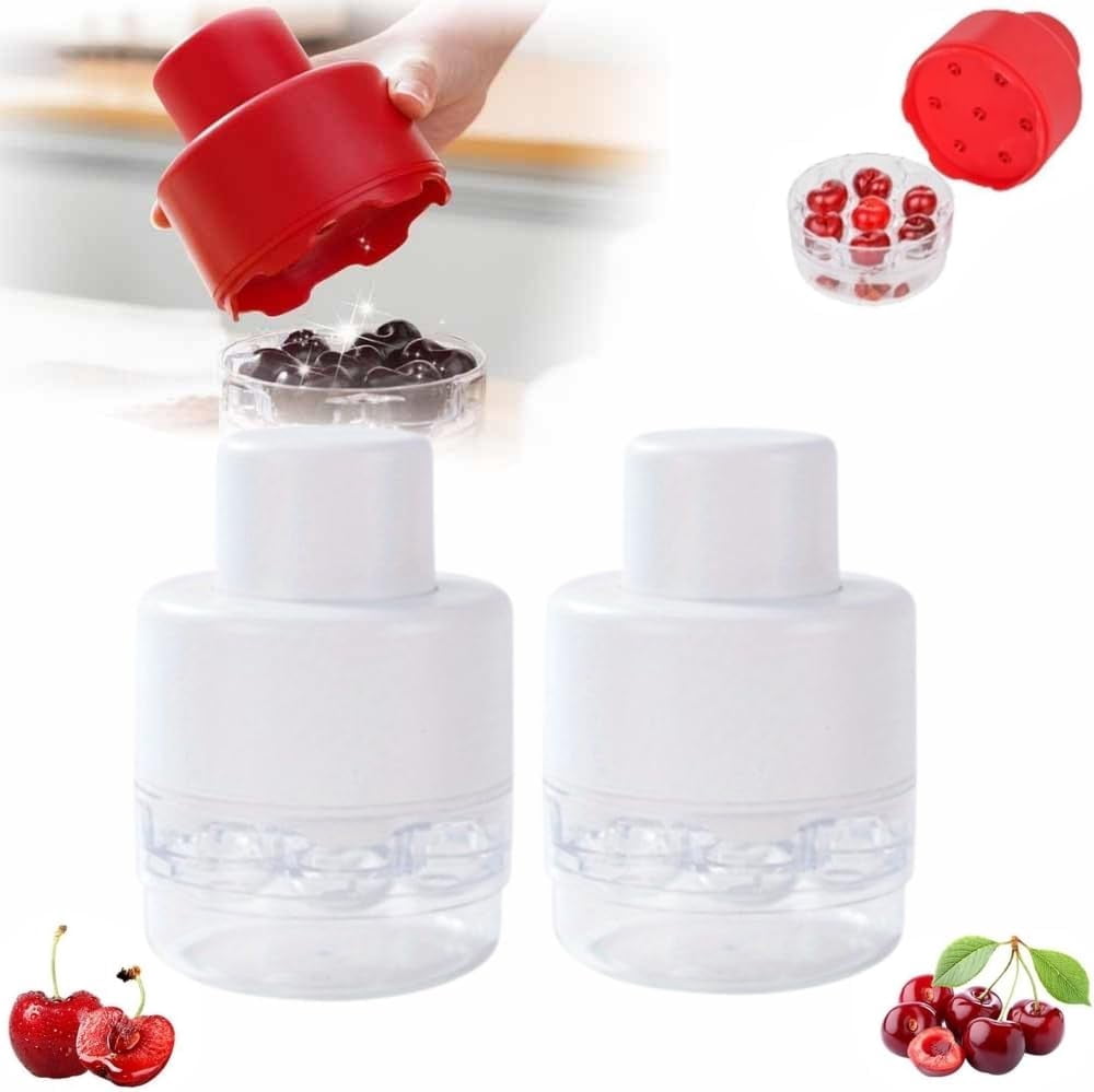 Cherry Pitter Tool, 7-in-1 Portable Cherry Corer Remover, Quick Release ...