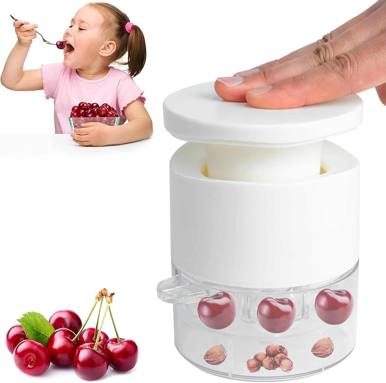 Cherry Pitter Tool Pit Remover, Multiple Cherry Seed Remover, 7 Holes ...