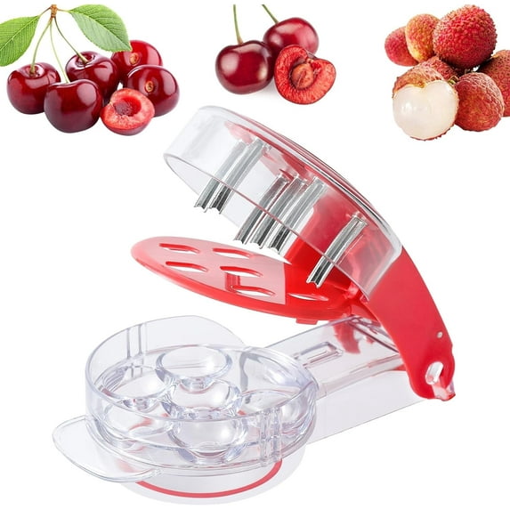 Cherry Pitter Tool Pit Remover Push-Pull 6 in 1, Hole Seed and Olive ...