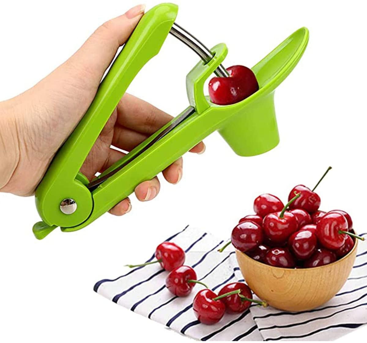 Cherry Pitter Tool Cherry Remover 20 x 8 x 3.5cm Stainless Steel and ...