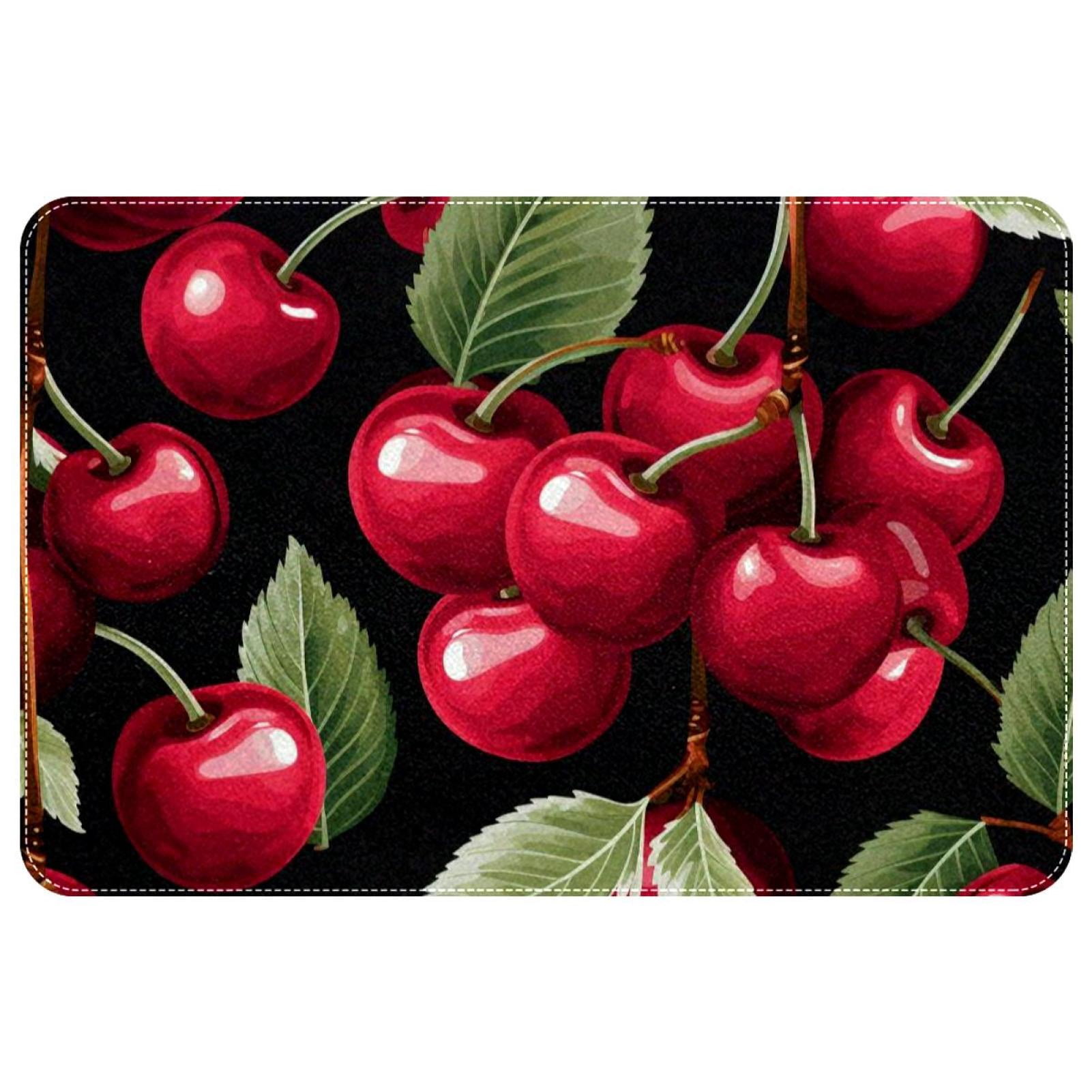 Cherry Polyester Non-Slip Machine Washable Door Mat Floor Mats Office ...