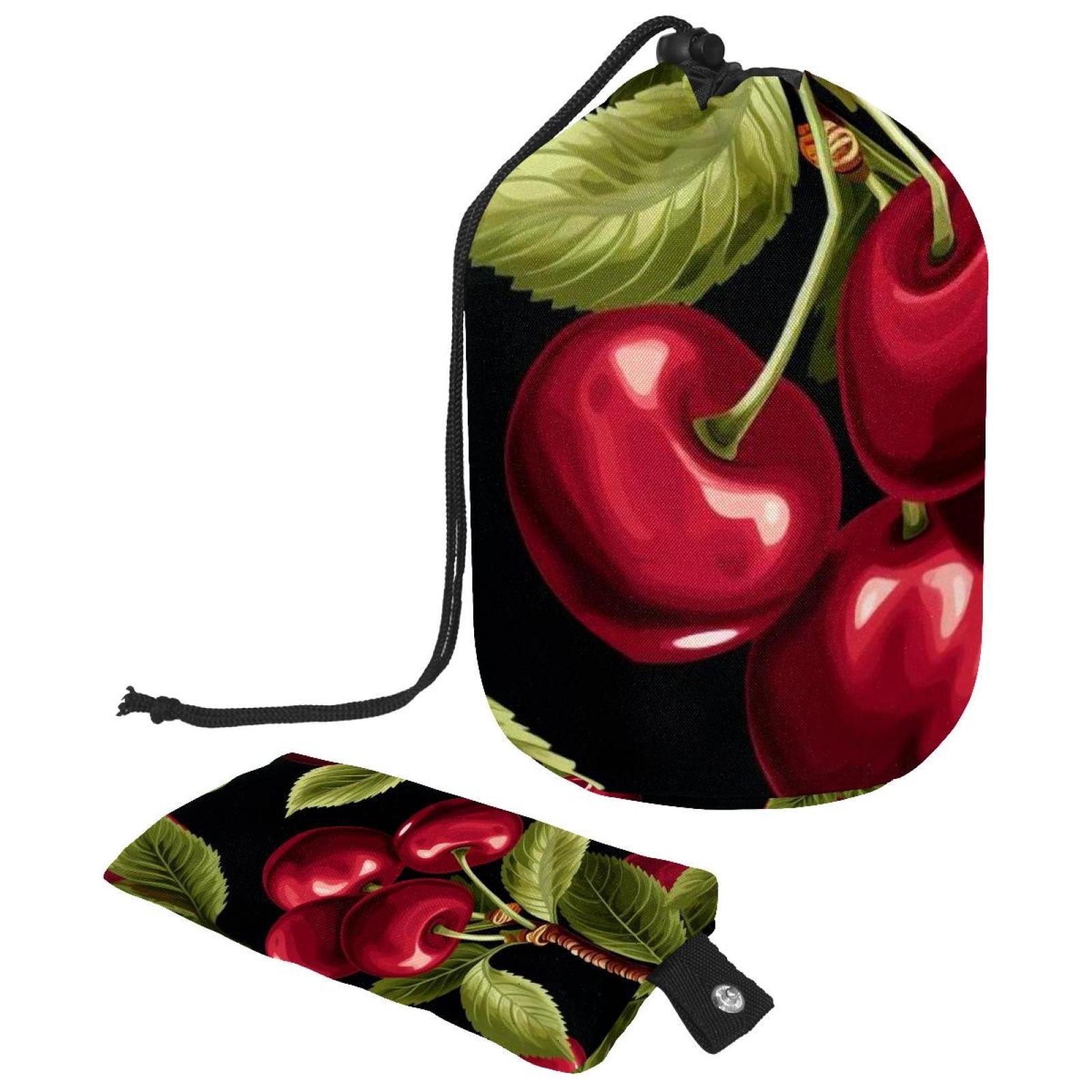 Cherry Portable Drawstring Foldable Travel Mesh Bags Shower Bag Wash ...