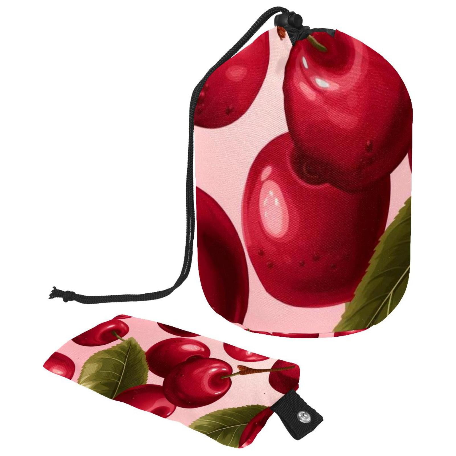 Cherry Portable Drawstring Wash Bag Shower Bags Mesh Bags Travel ...