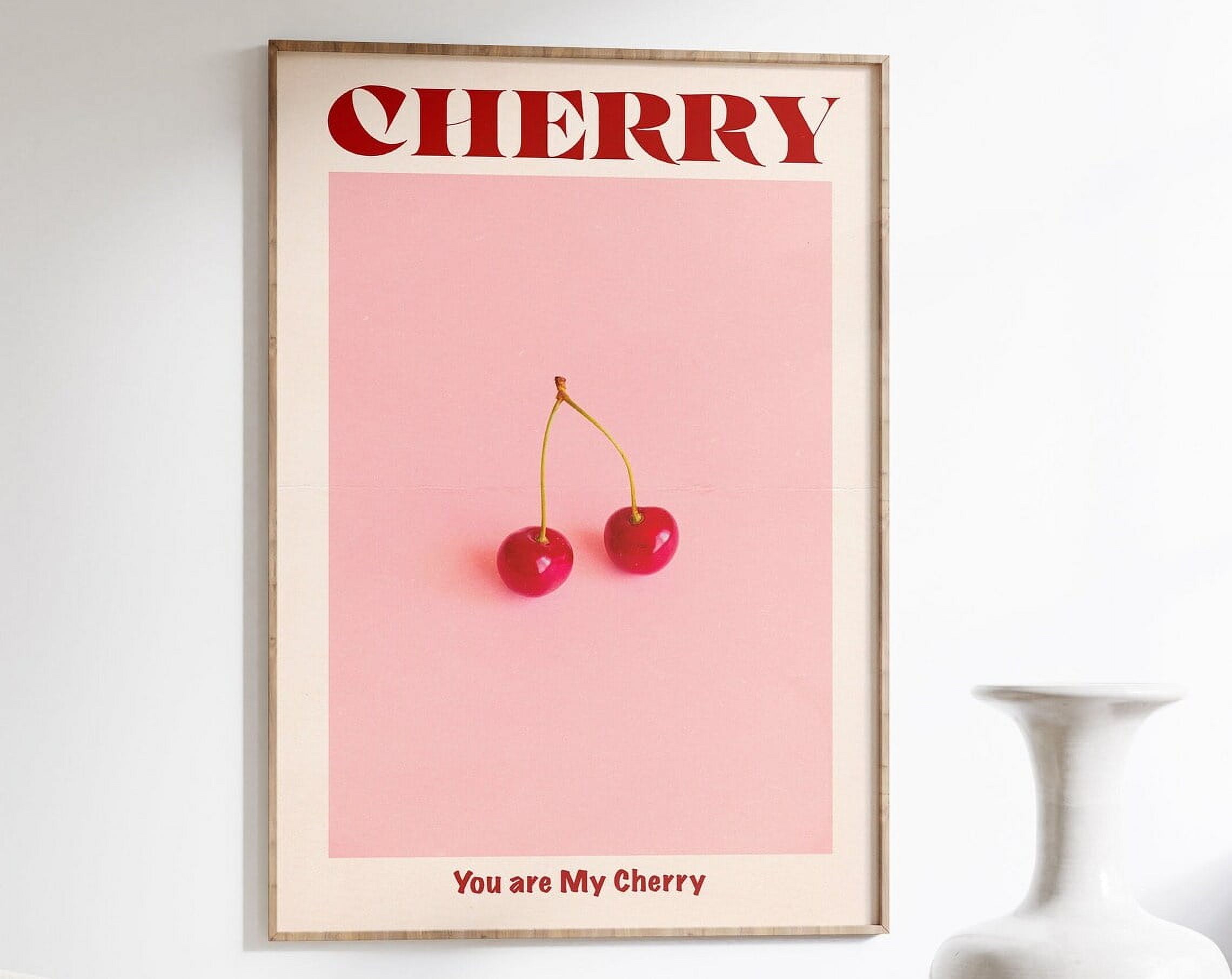 Cherry Poster, Retro Poster, 70S Poster, Red Wall Art, Psychedelic Art ...